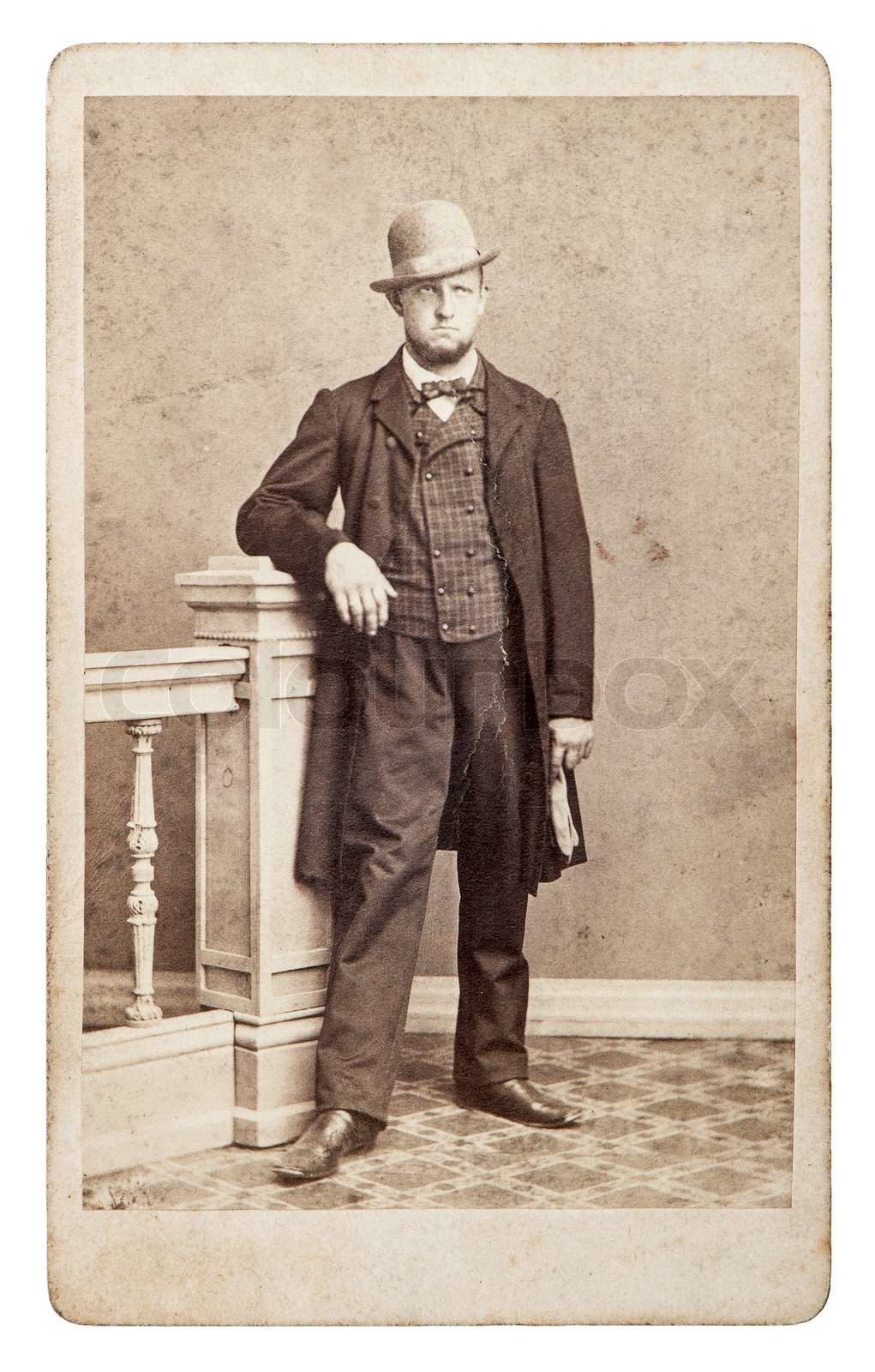 vintage studio photo from young fashion man ca 1880 nostalgic picture ...