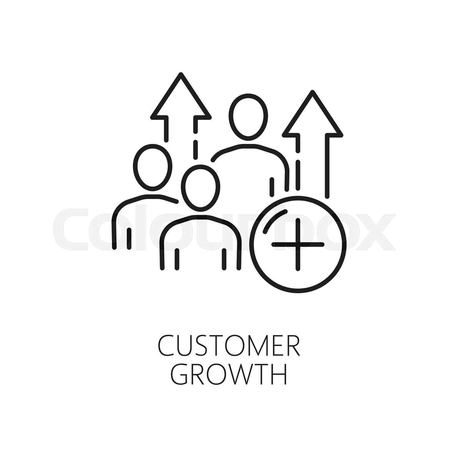 kunde, wachstum, cdn | Stock-Vektor | Colourbox