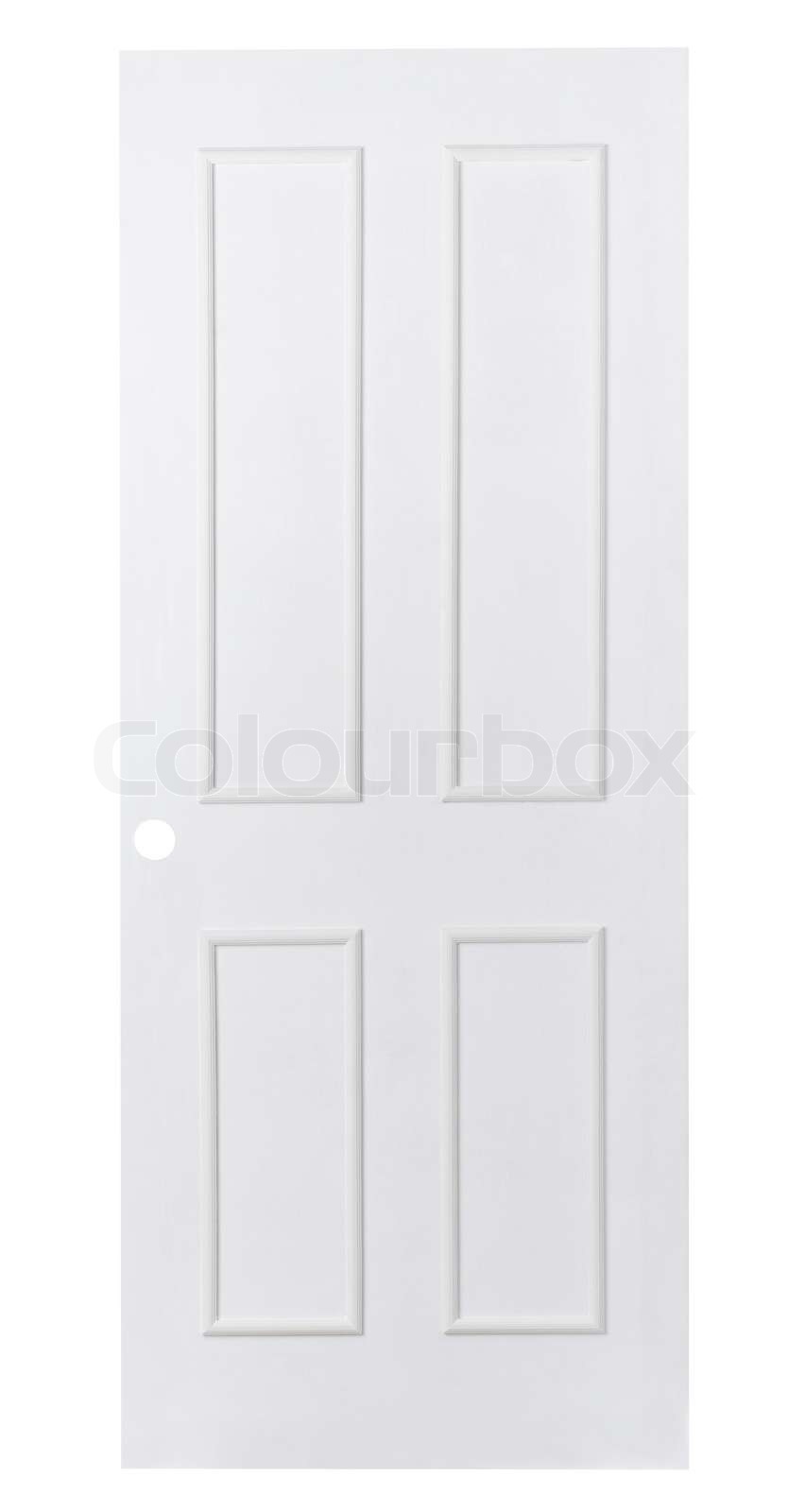 Plain white door | Stock image | Colourbox