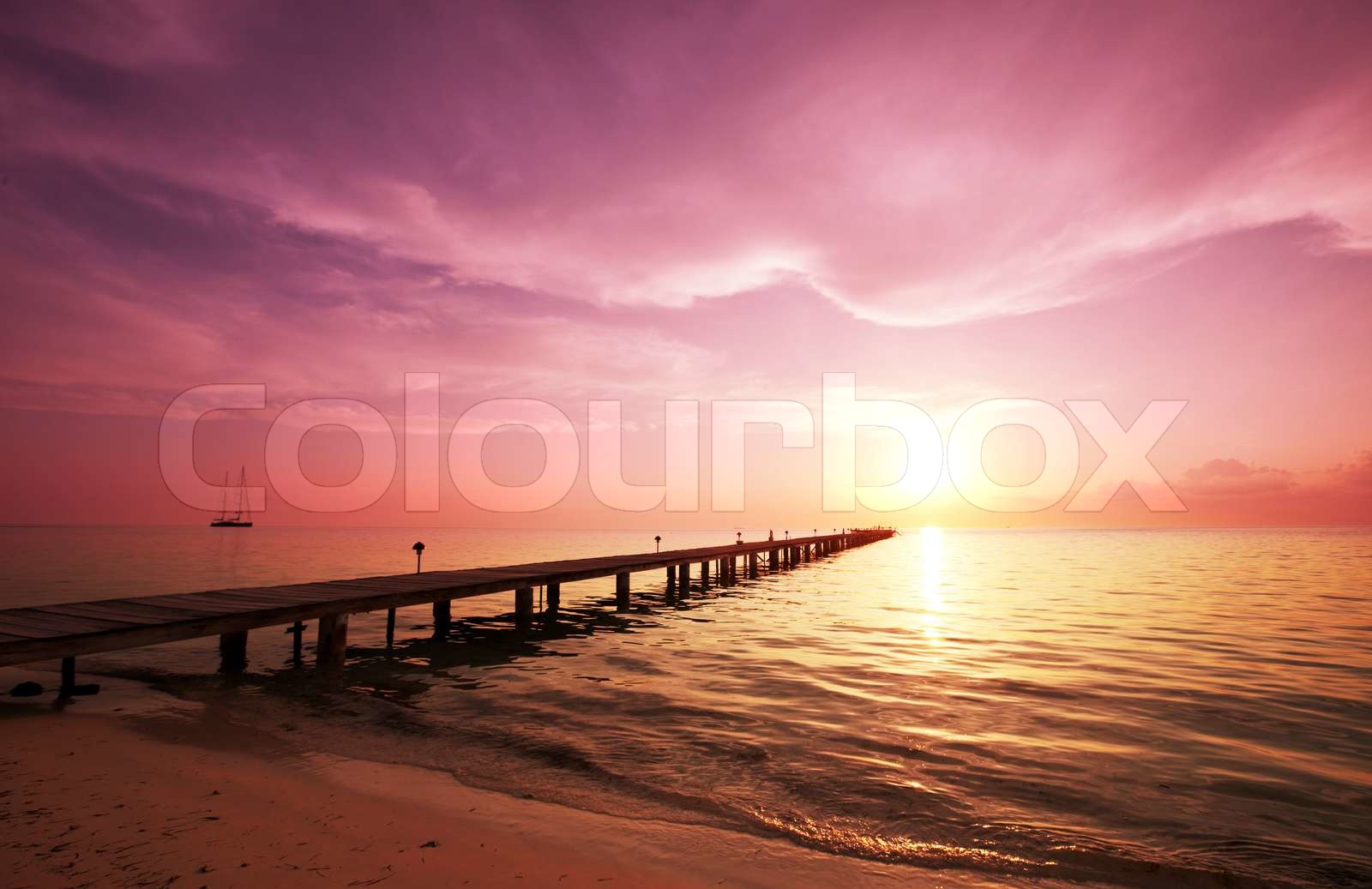Boardwalk on beach | Stock image | Colourbox