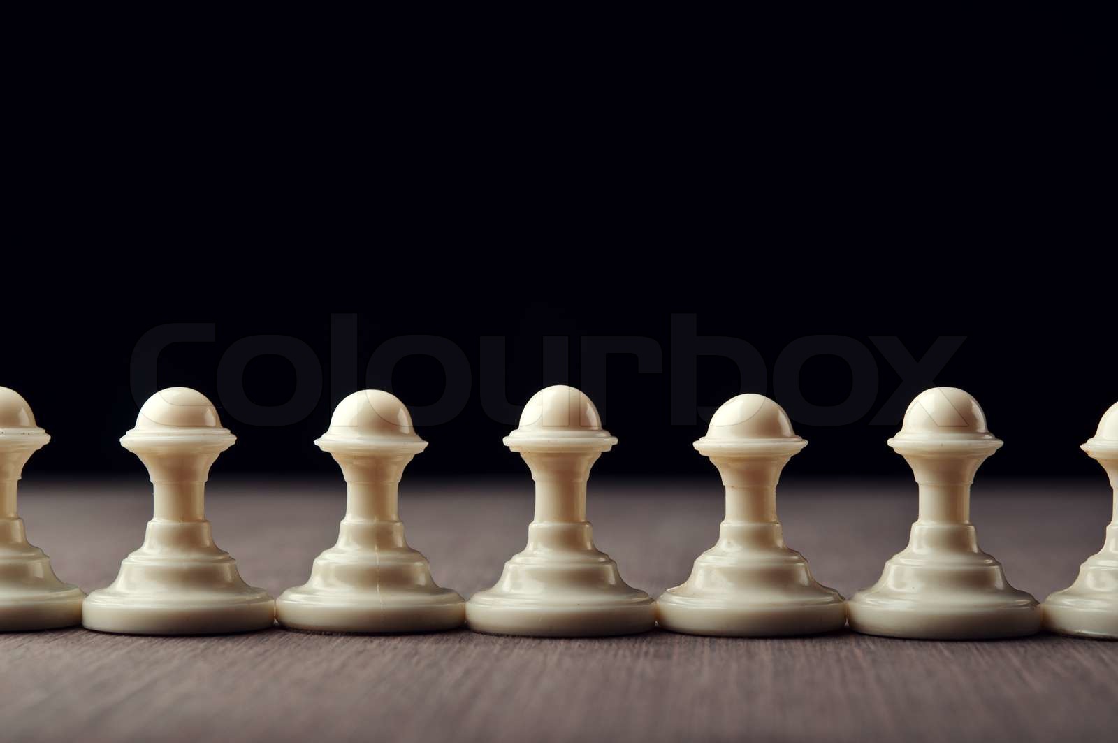 white chess pawns | Stock image | Colourbox
