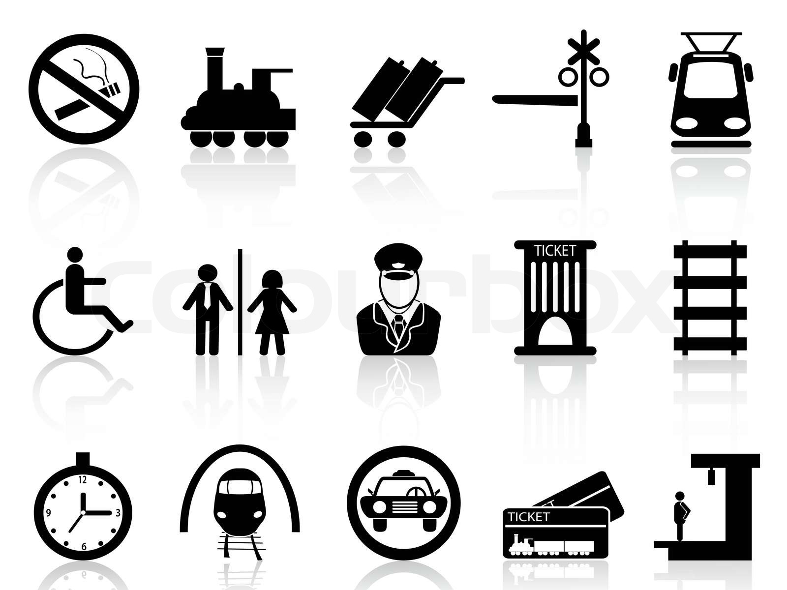 Bahnhof und Service icons | Stock-Vektor | Colourbox