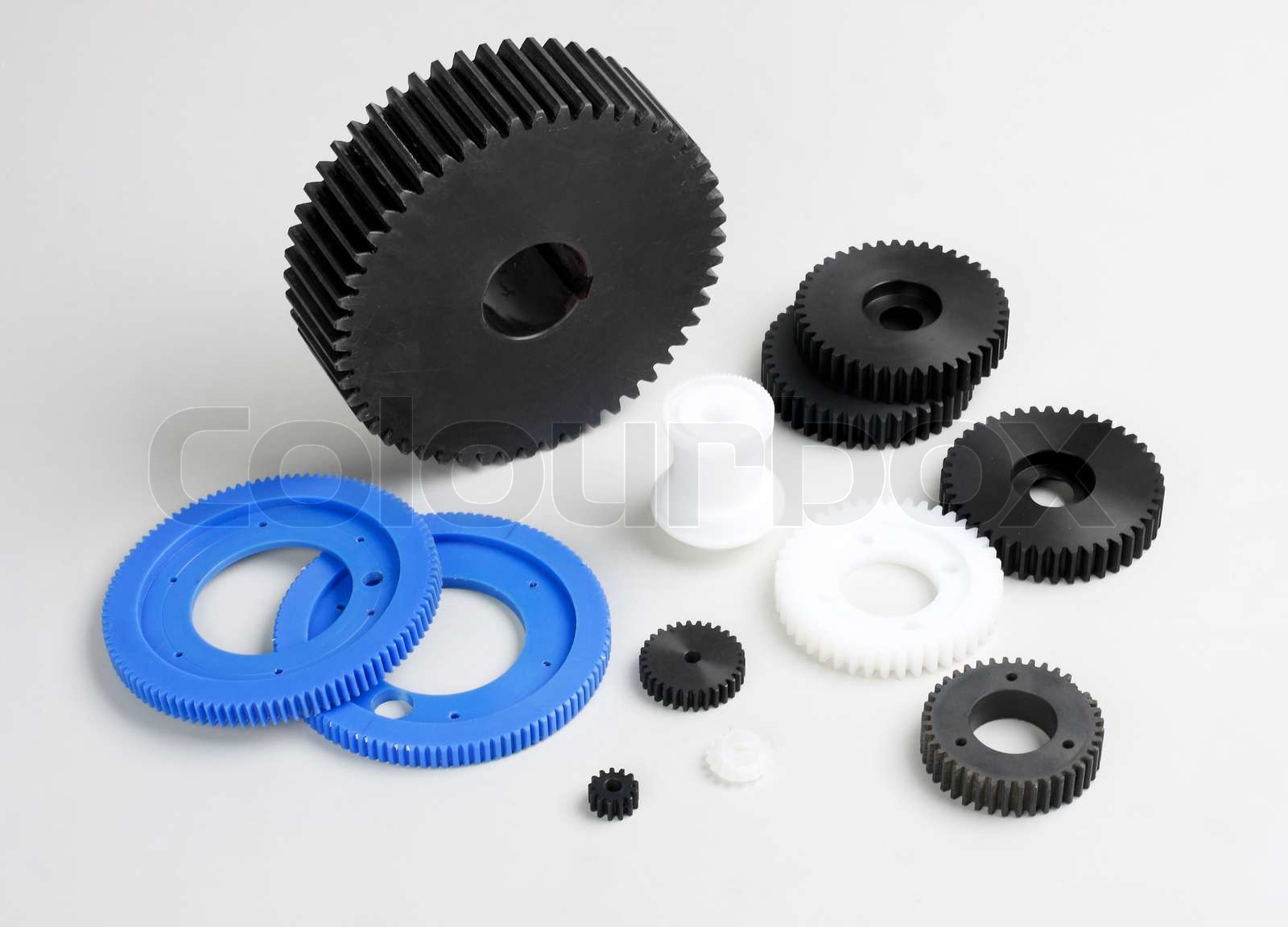 Plastic gear hjul reservedele i motorens maskine | Stock foto | Colourbox