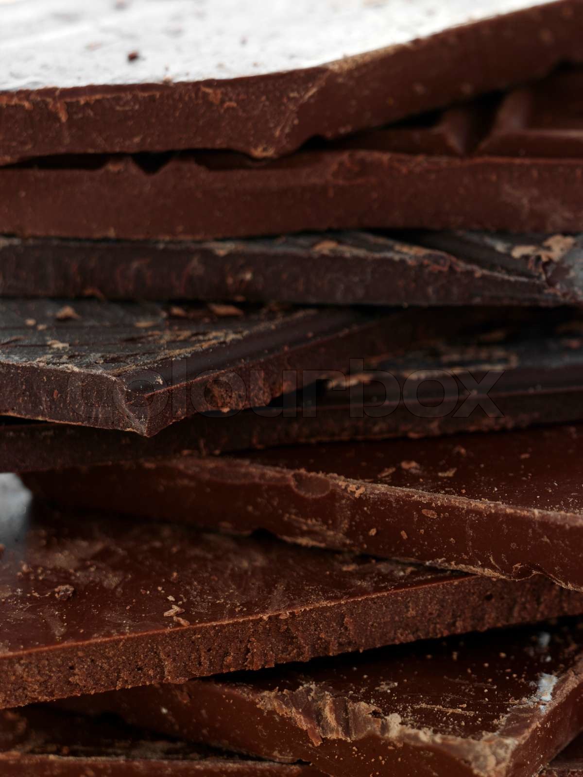 Close up of chocolate bars | Stock image | Colourbox