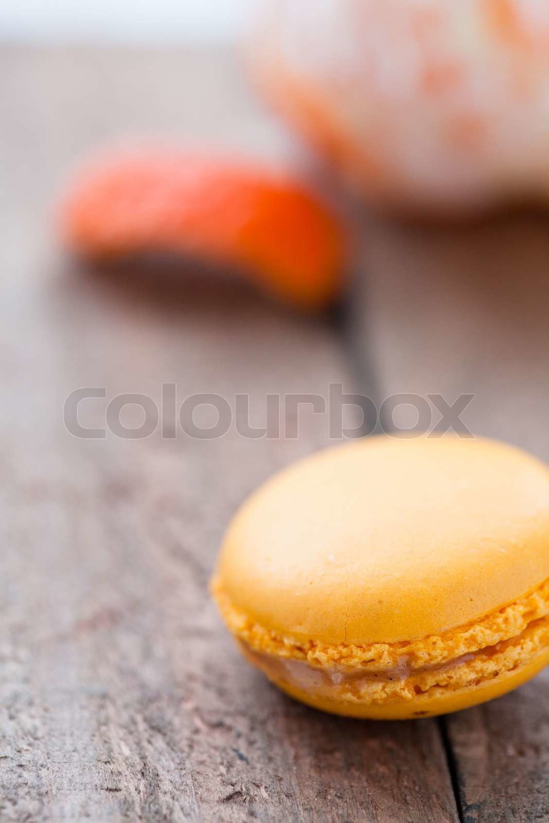 Macaroon and orange | Stock image | Colourbox