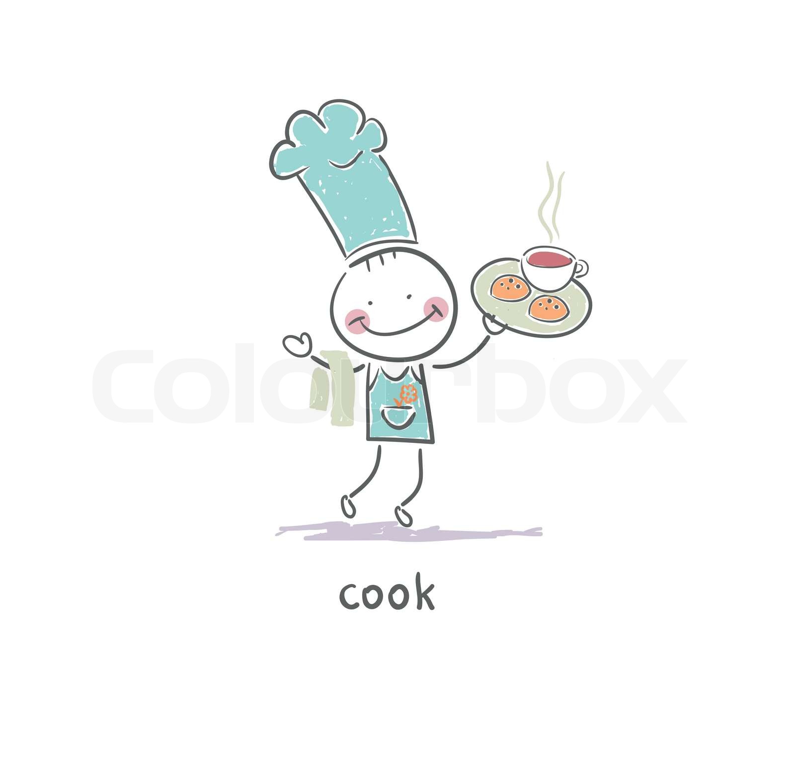 Cook Illustration | Stock vector | Colourbox