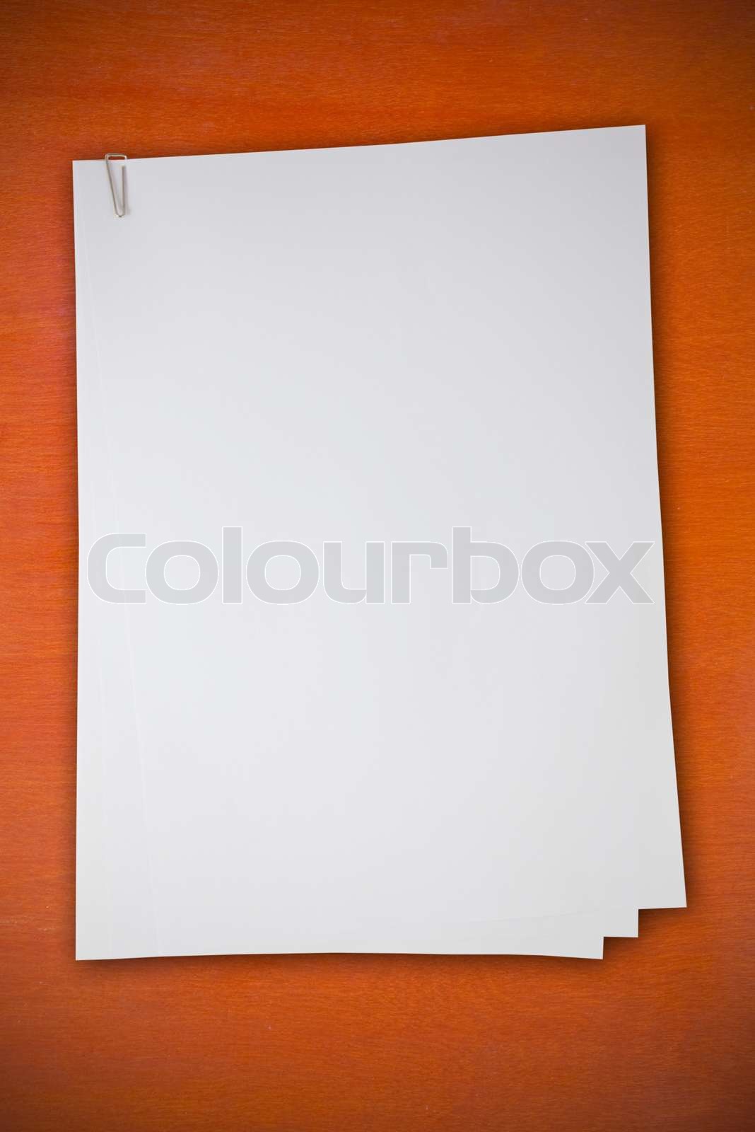 Blank white paper | Stock image | Colourbox