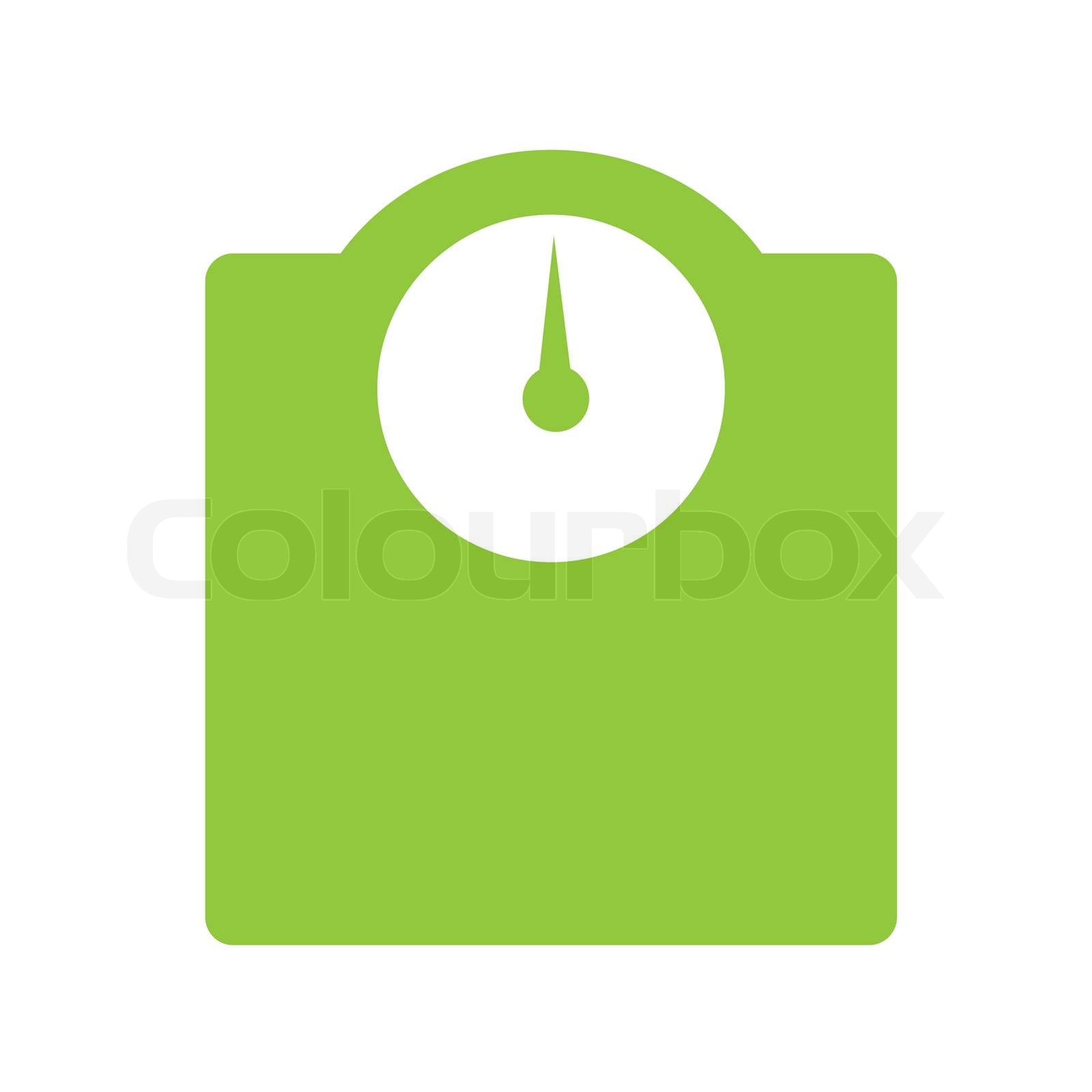 Weight measure icon in green | Stock vector | Colourbox