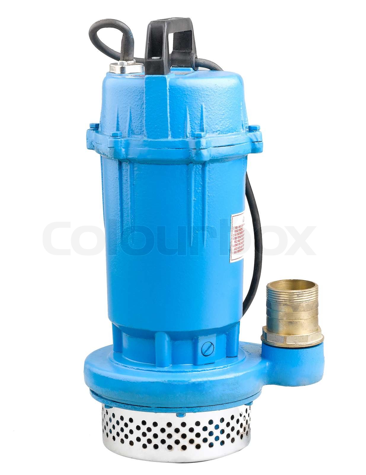 Blue electric water pump | Stock image | Colourbox