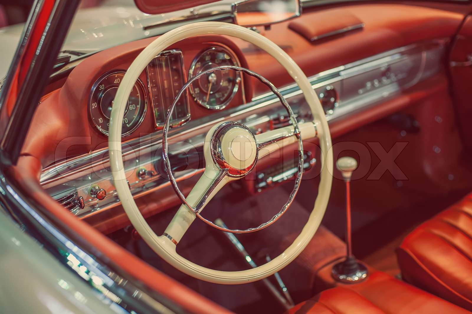 Vintage cars dashboard | Stock image | Colourbox