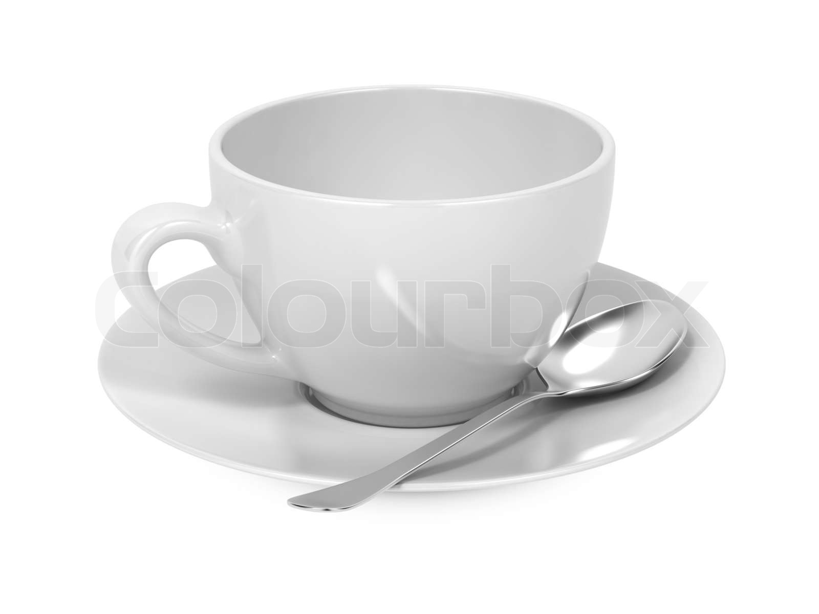 Cup with Spoon and Saucer | Stock image | Colourbox