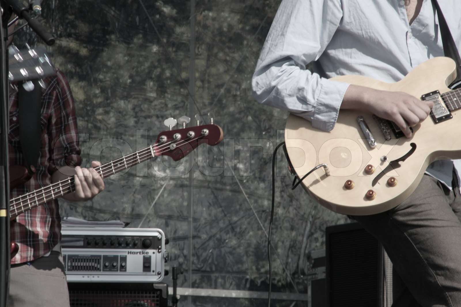 Playing guitars. | Stock image | Colourbox