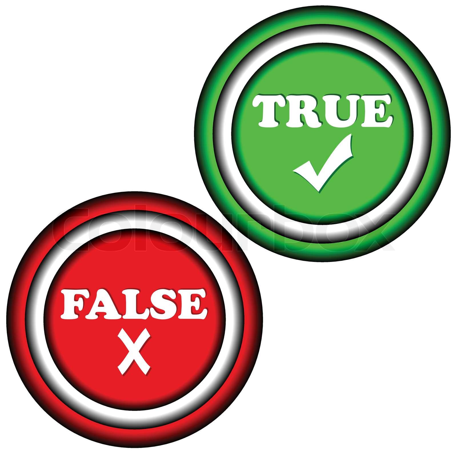 Buttons true and false | Stock vector | Colourbox