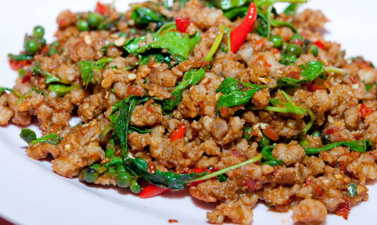 The Fried chili with chop pork | Stock image | Colourbox