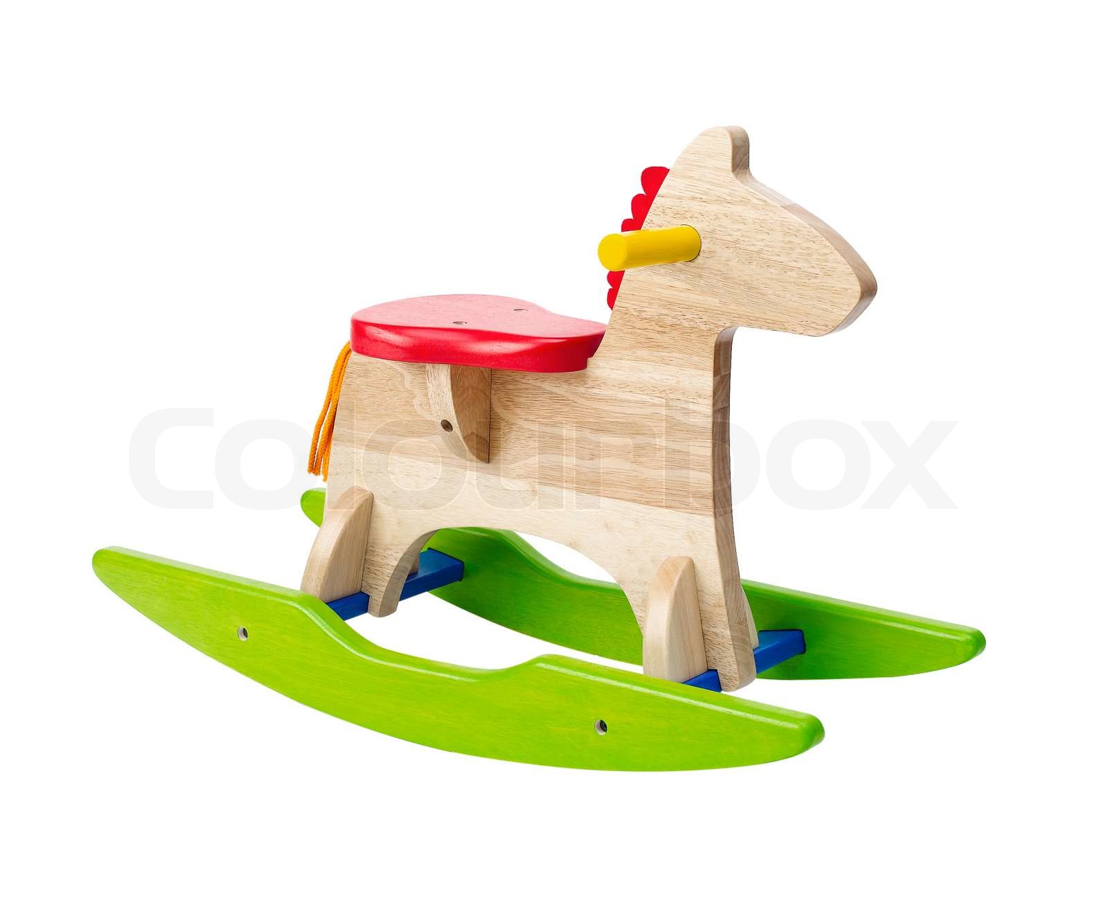 Cute rocking horse chair children could enjoy the riding | Stock image ...