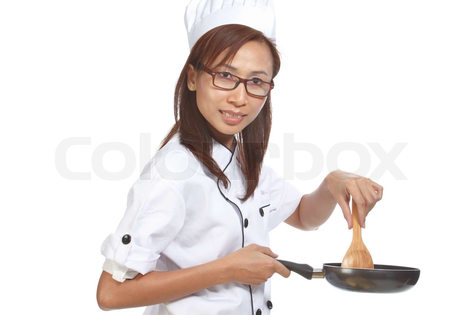 young woman chef | Stock image | Colourbox