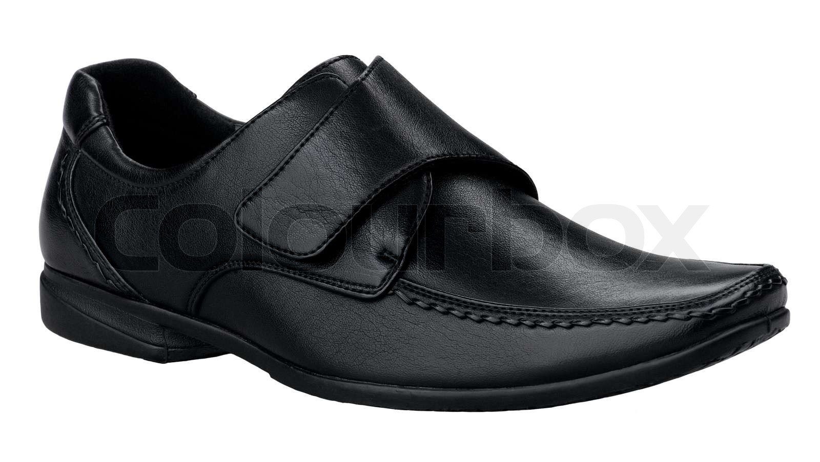 Smart and comfortable men shoe in genuine black leather | Stock image ...
