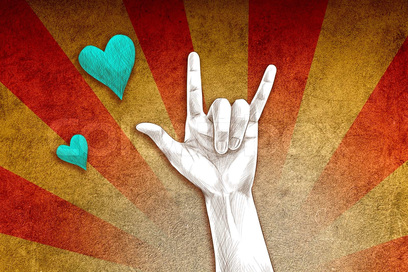 love hand sign | Stock image | Colourbox