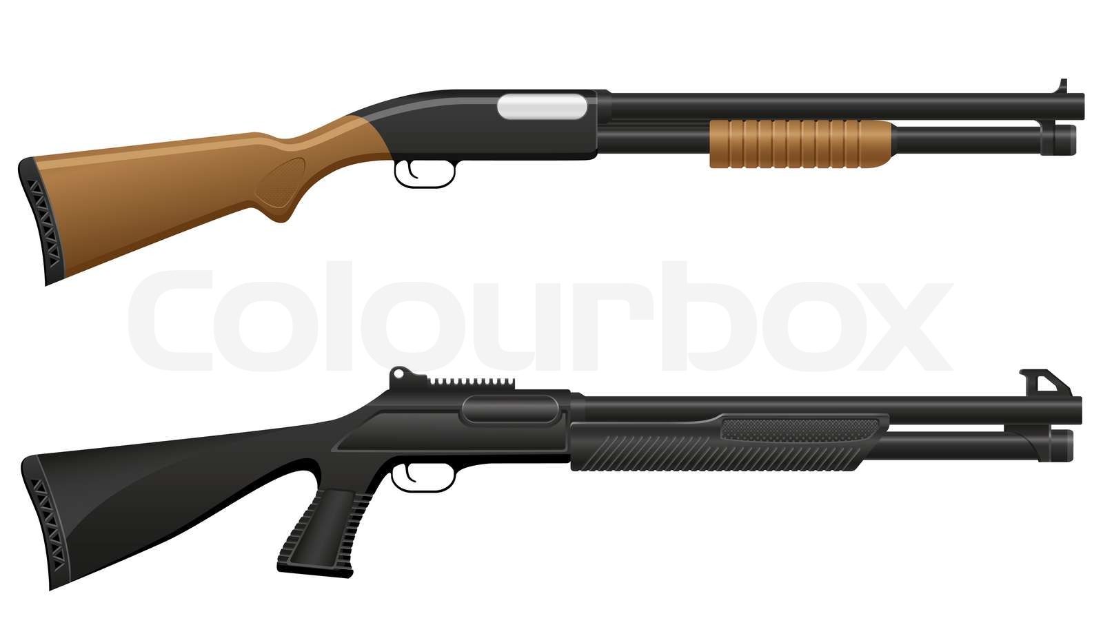 shotgun illustration | Stock image | Colourbox