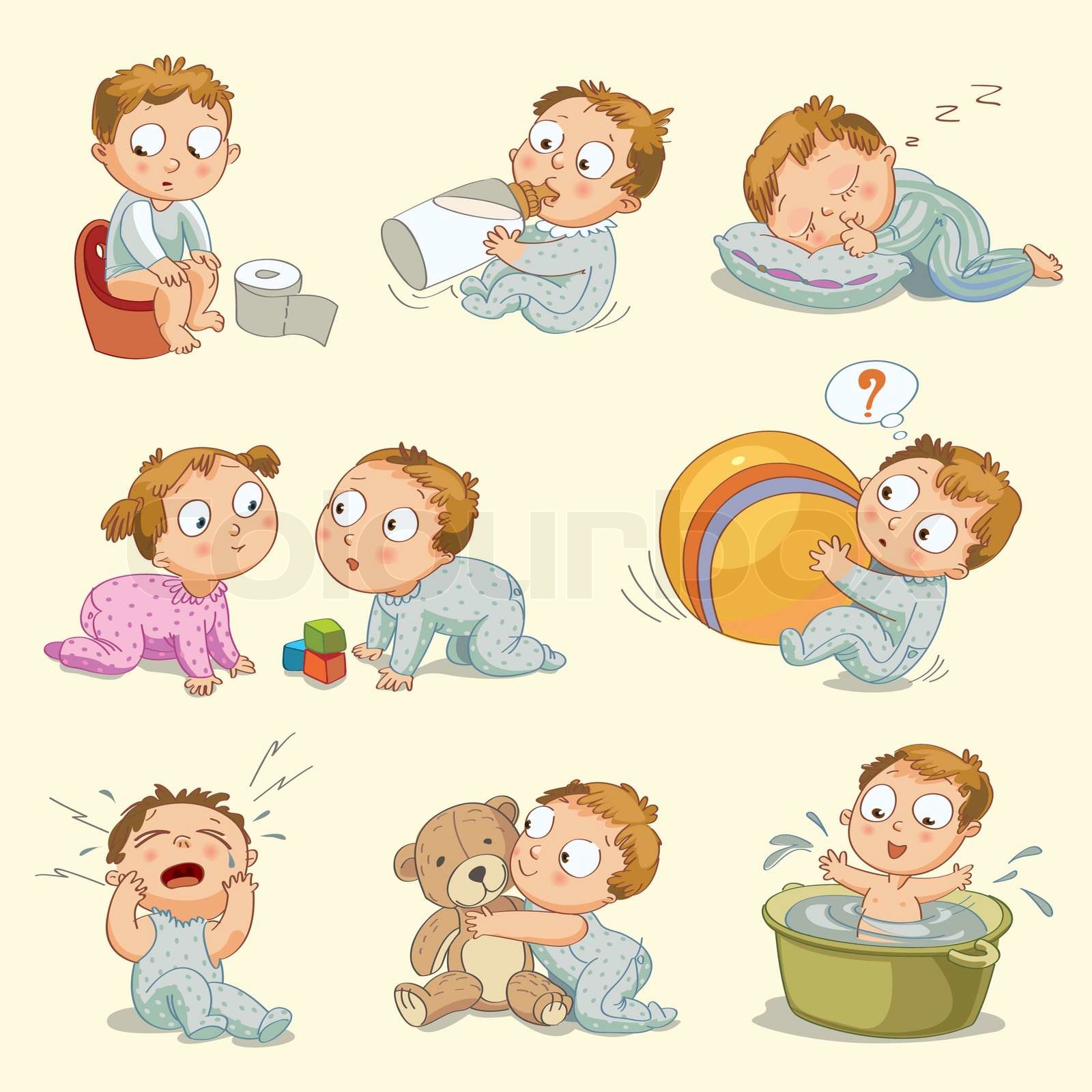 Adorable baby | Stock vector | Colourbox