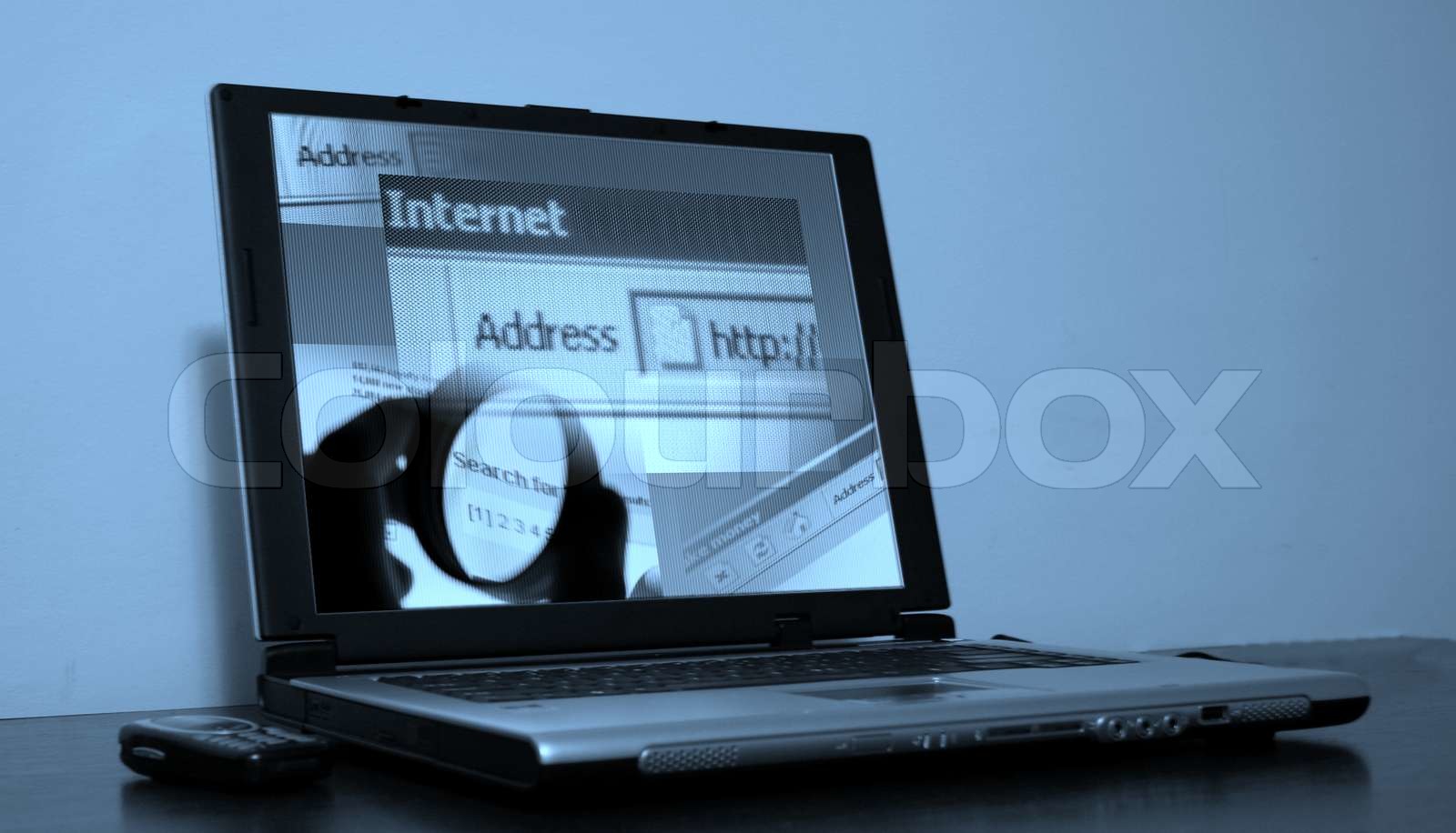 Laptop opened | Stock image | Colourbox