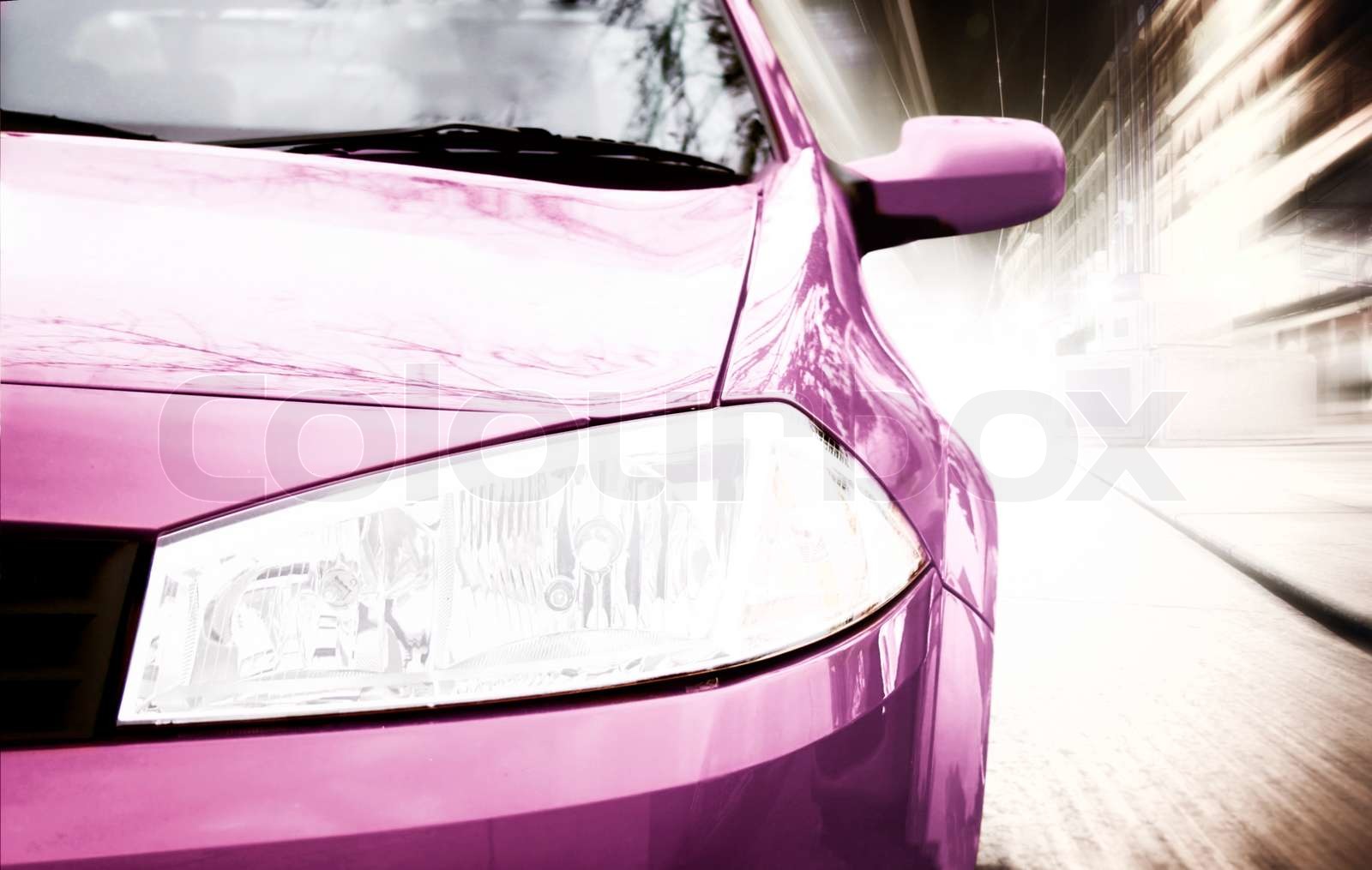 Pink Sport Car - Front side | Stock image | Colourbox