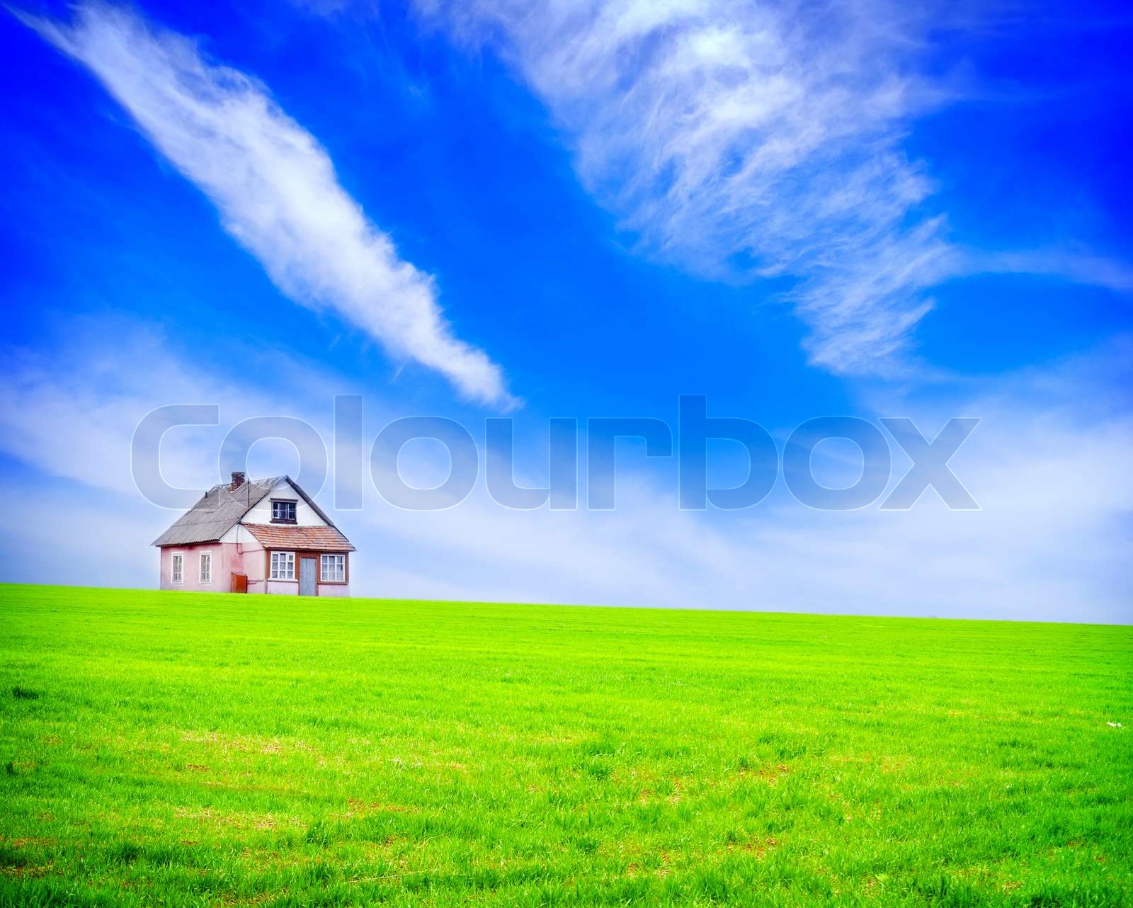 house in field | Stock image | Colourbox