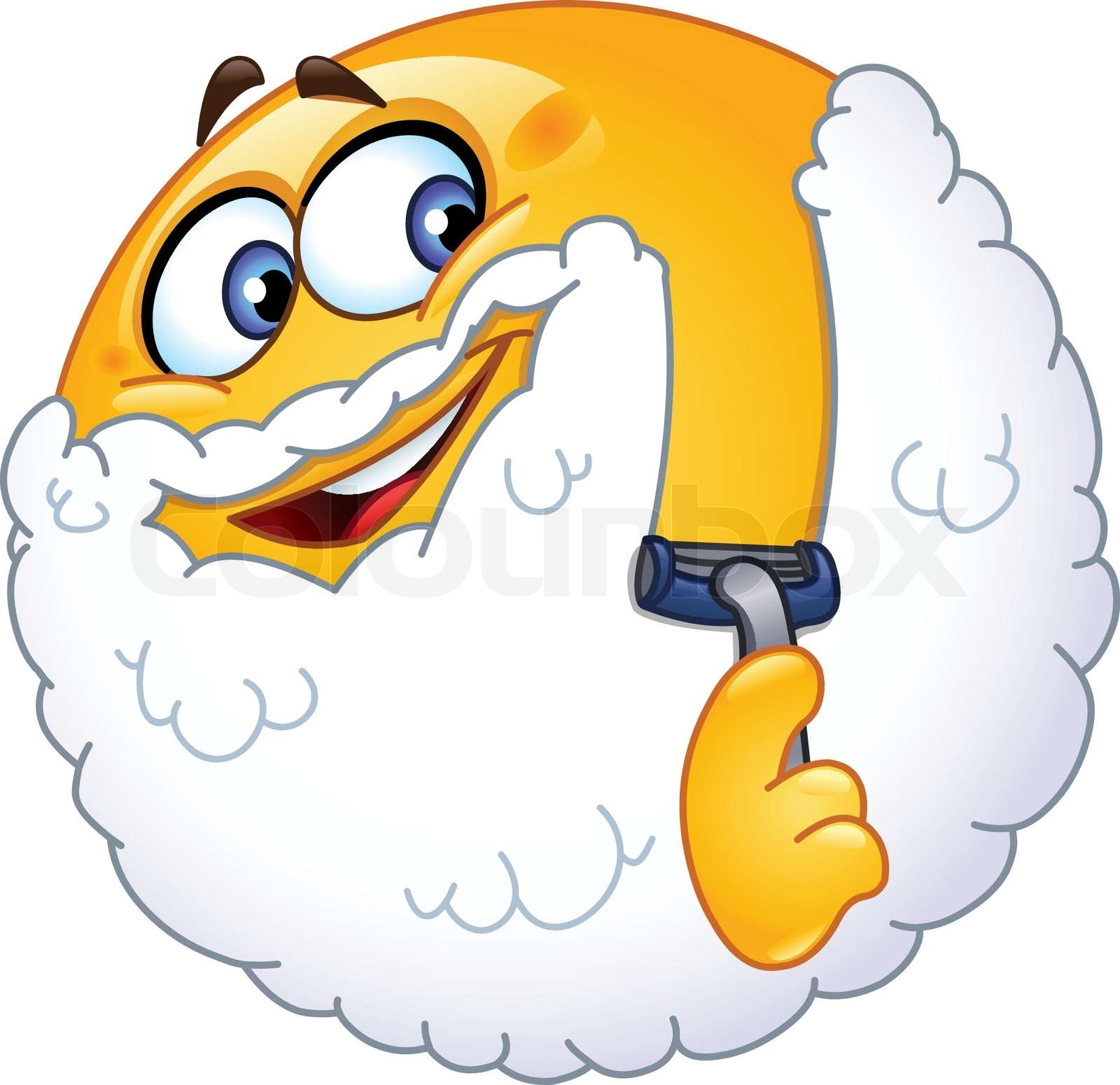 shaving emoticon | Stock vector | Colourbox