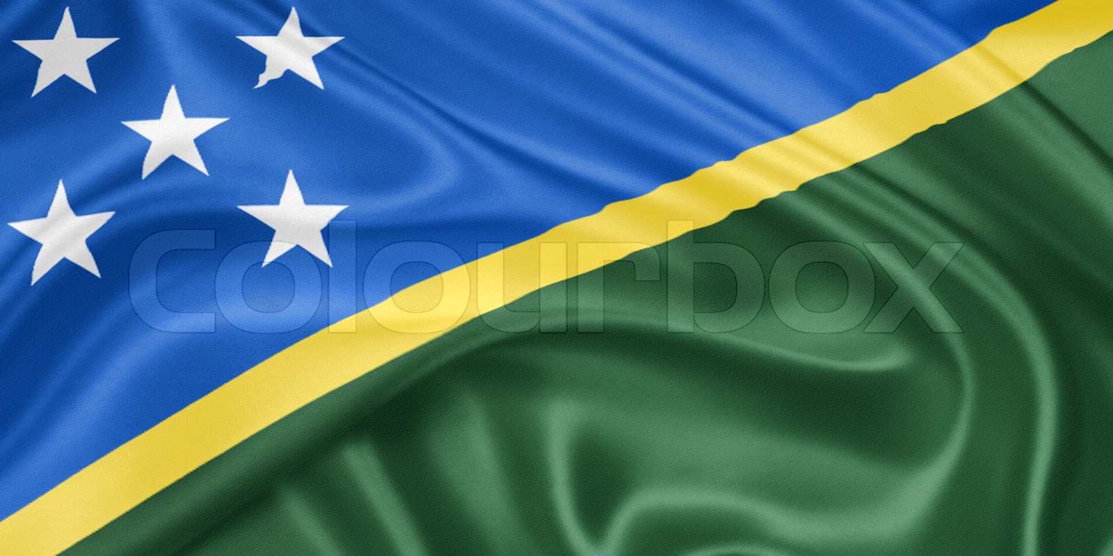 Flag of the Solomon Islands | Stock image | Colourbox