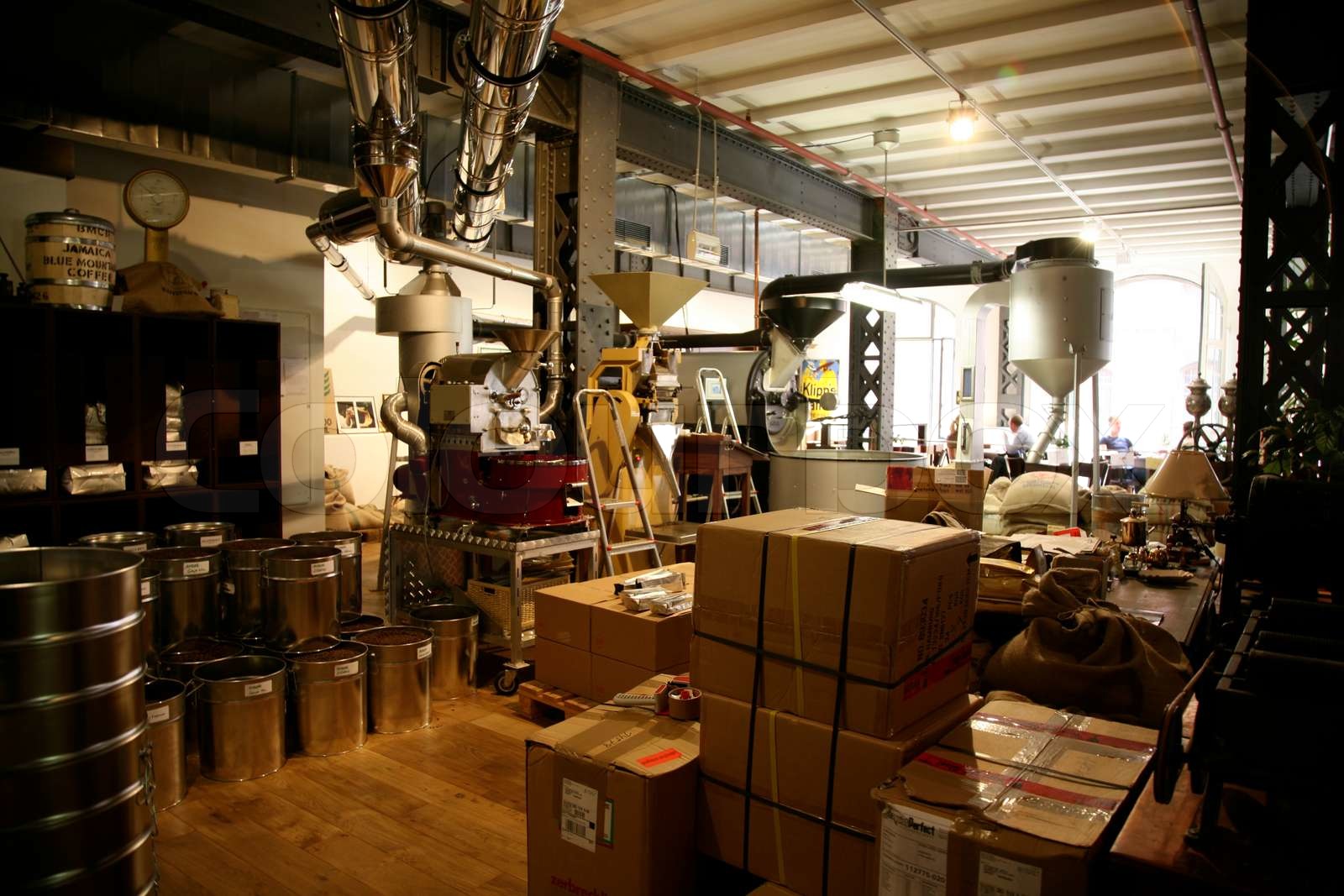 Inside a coffee factory | Stock image | Colourbox