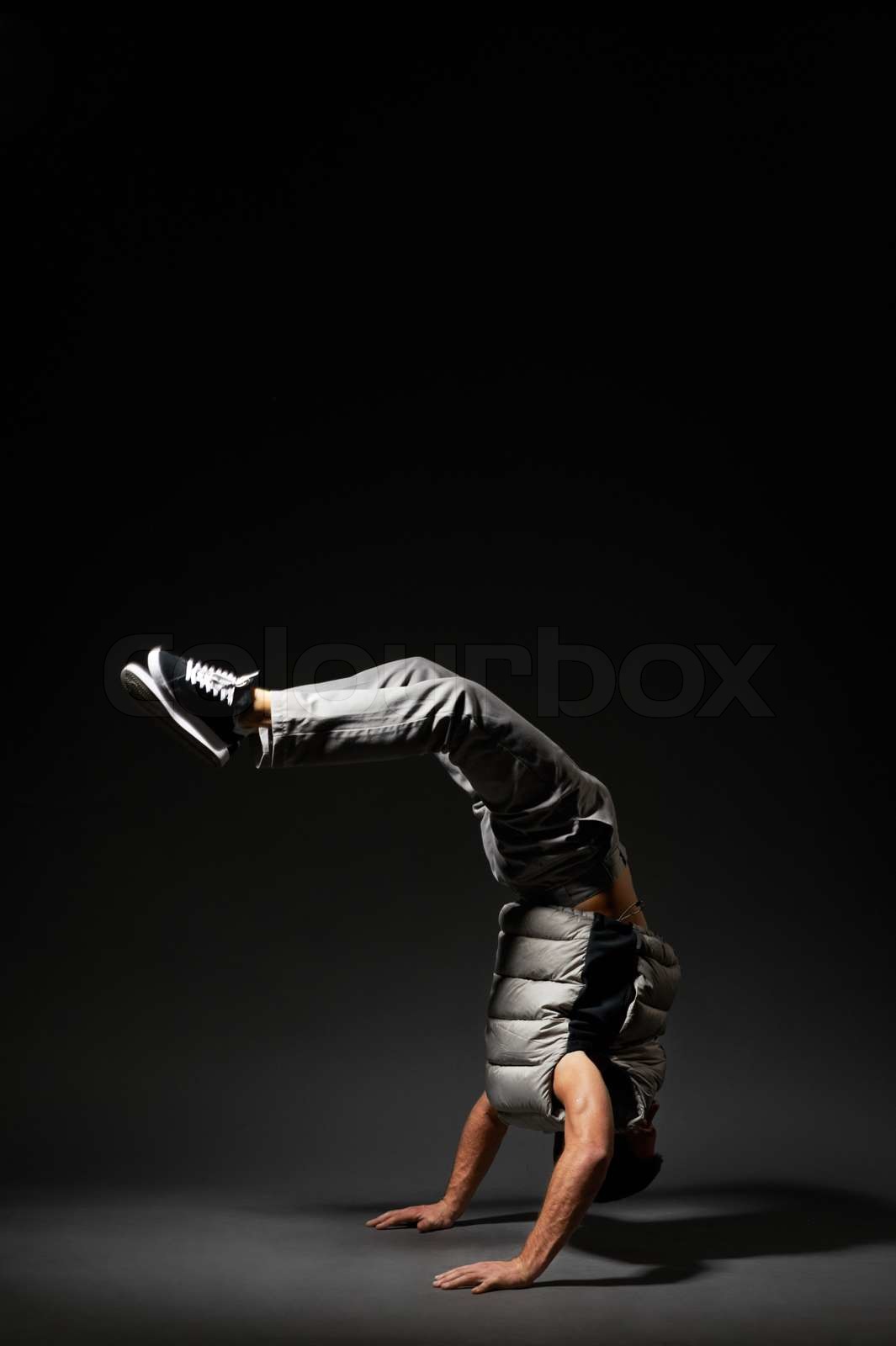 break dancer in the dark | Stock image | Colourbox