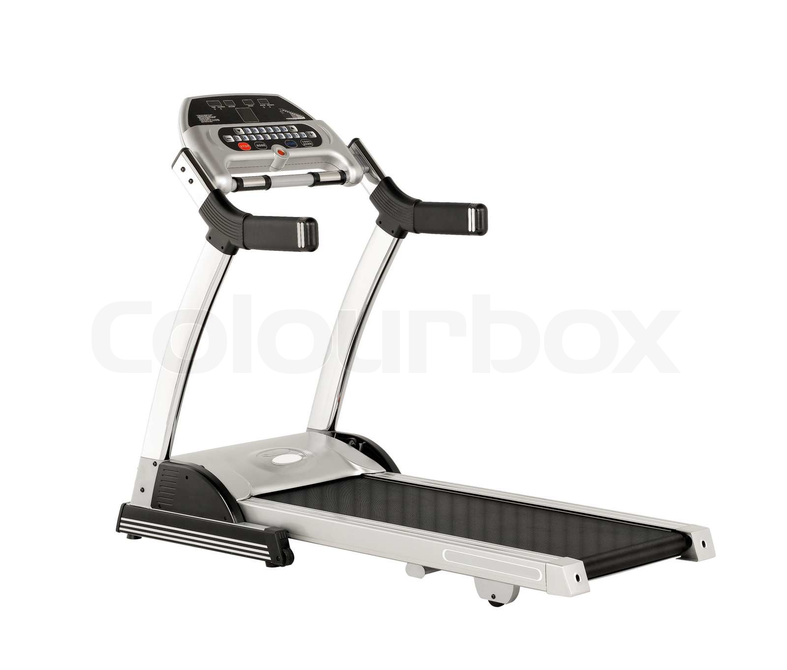 Treadmill the running walking exercise tool isolated on white | Stock ...