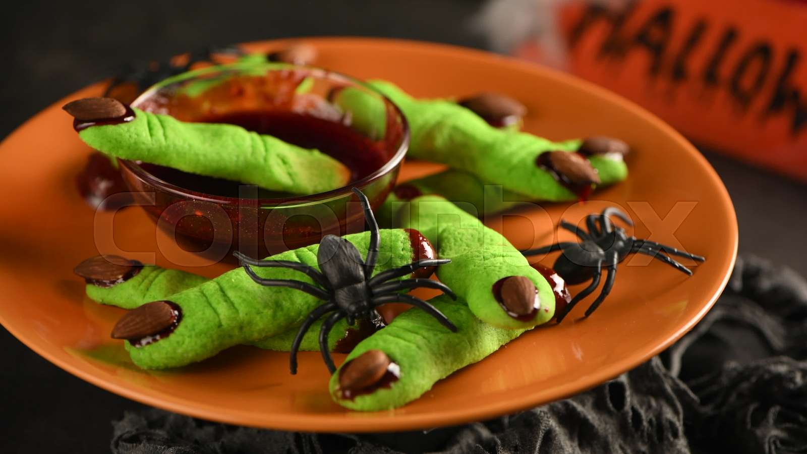 Halloween scary green witch fingers | Stock video | Colourbox