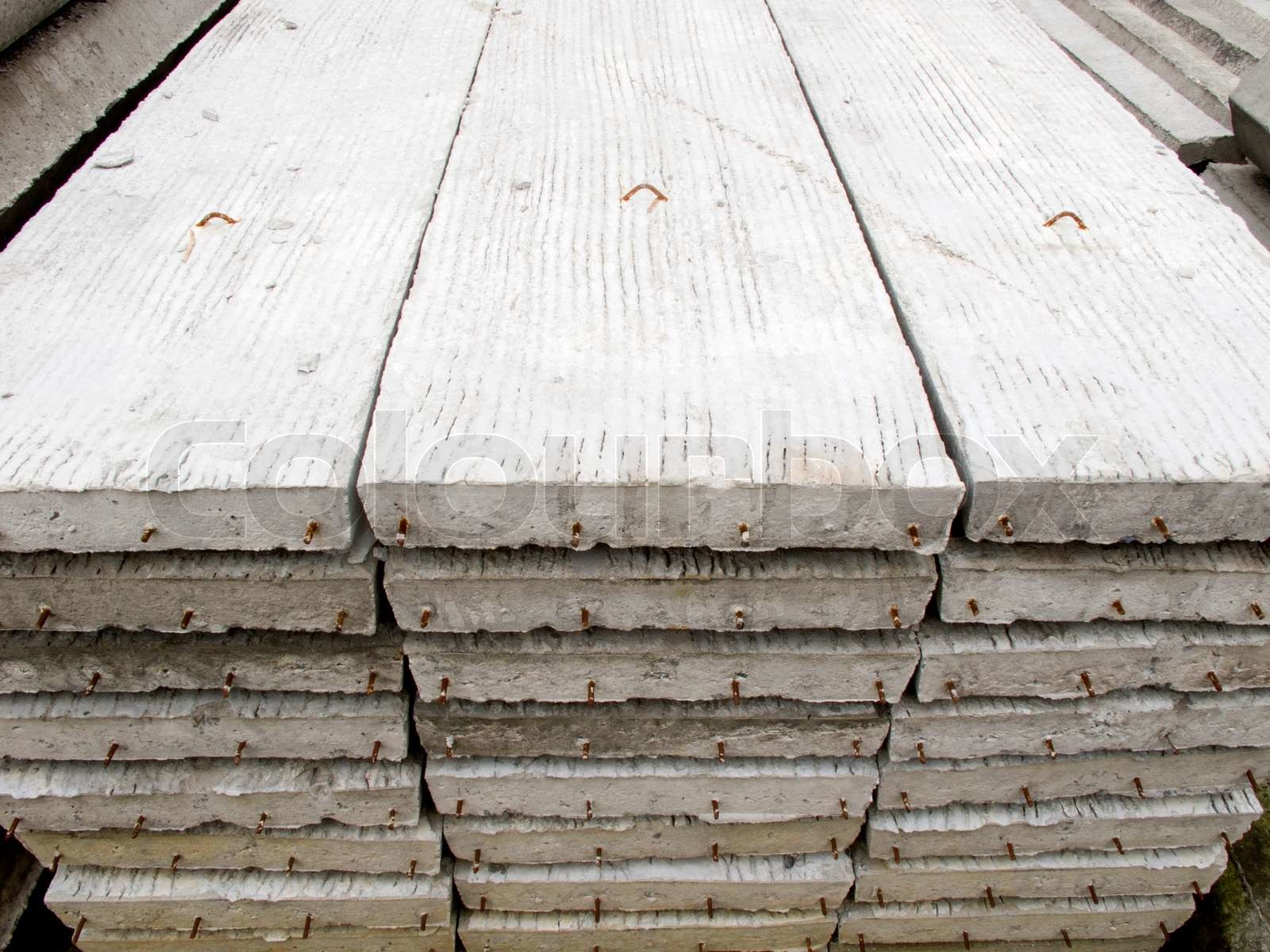 Stack of concrete building slab | Stock image | Colourbox