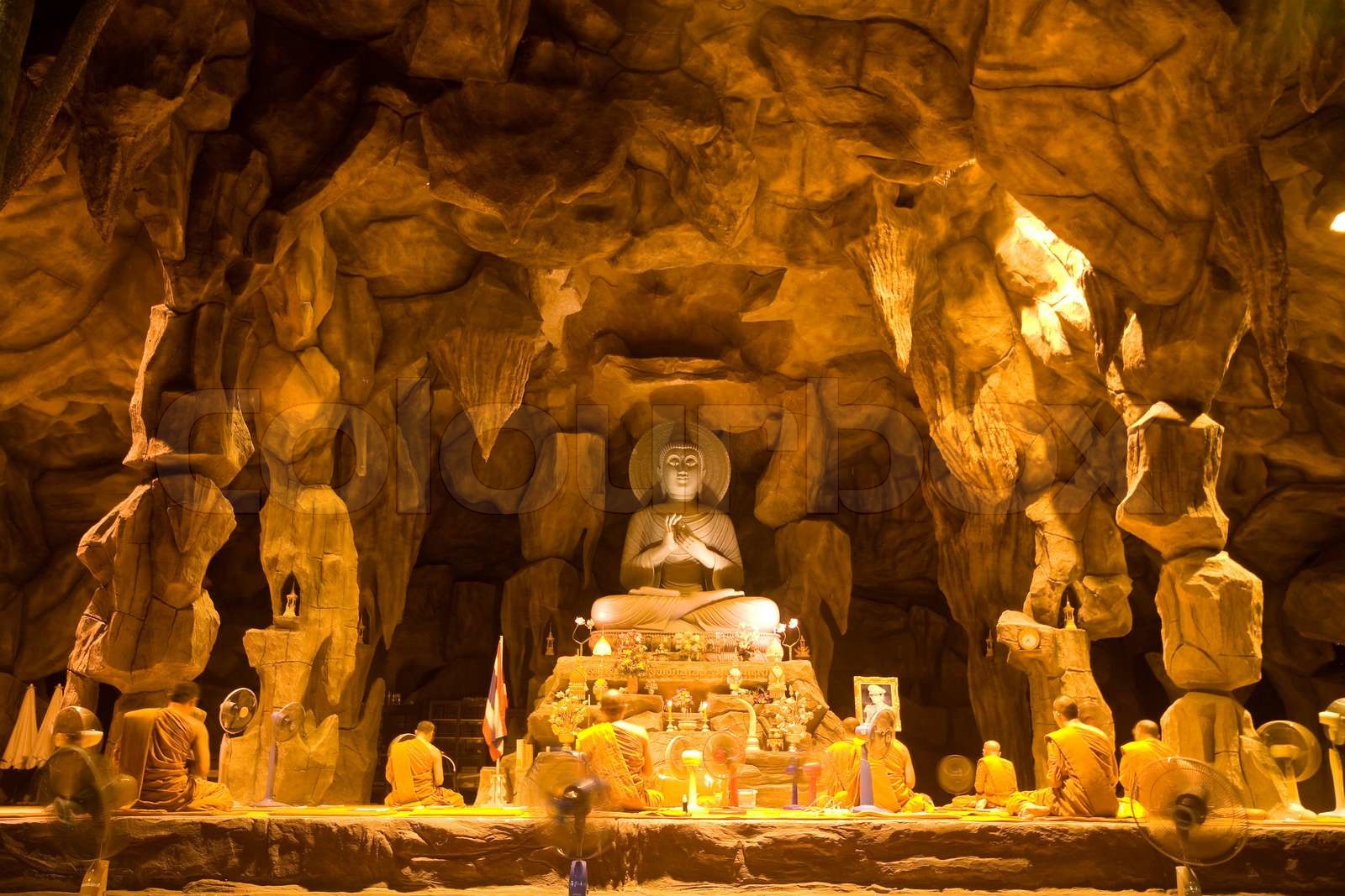 Buddha in cave | Stock image | Colourbox