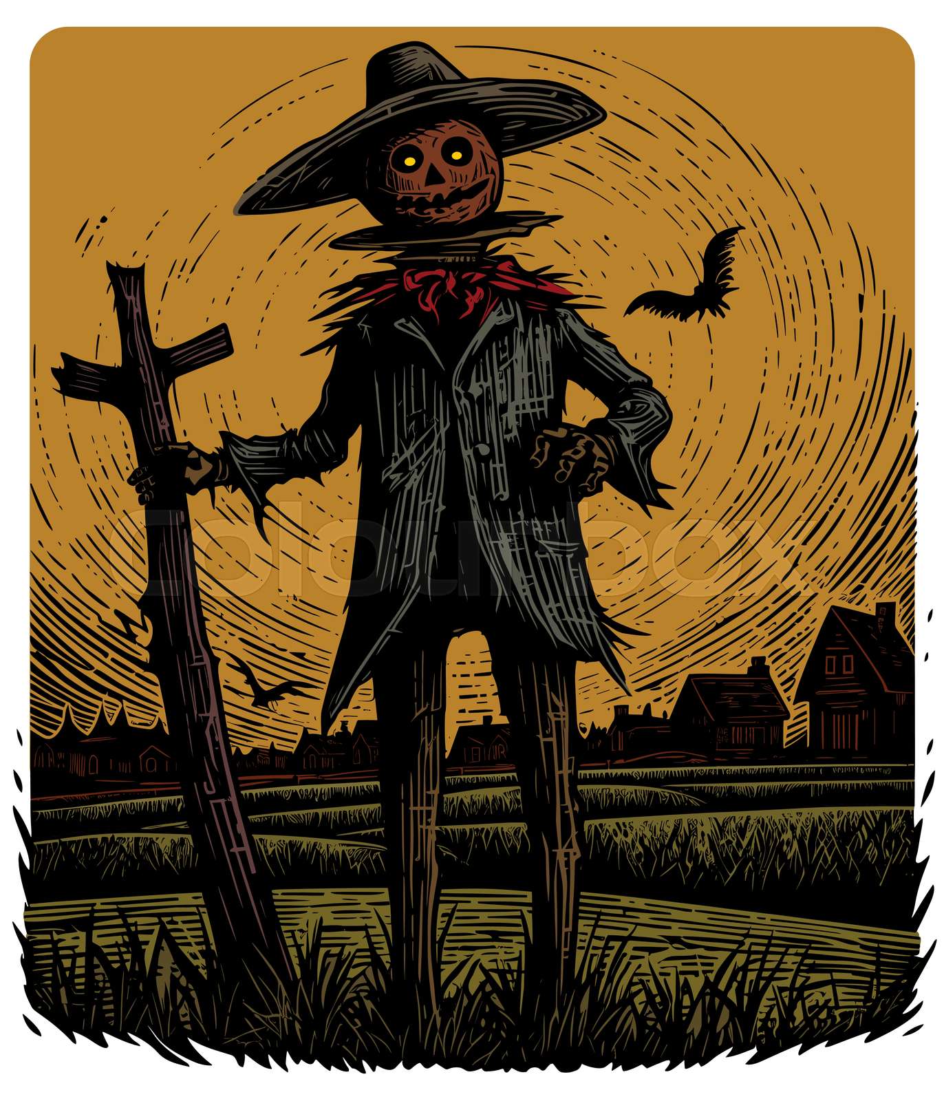 Evil Scarecrow Drawing
