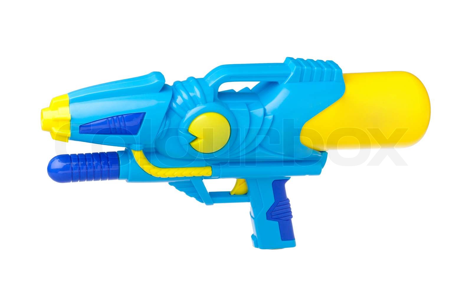 Watering spray gun for playing and watering to each other isolated on ...