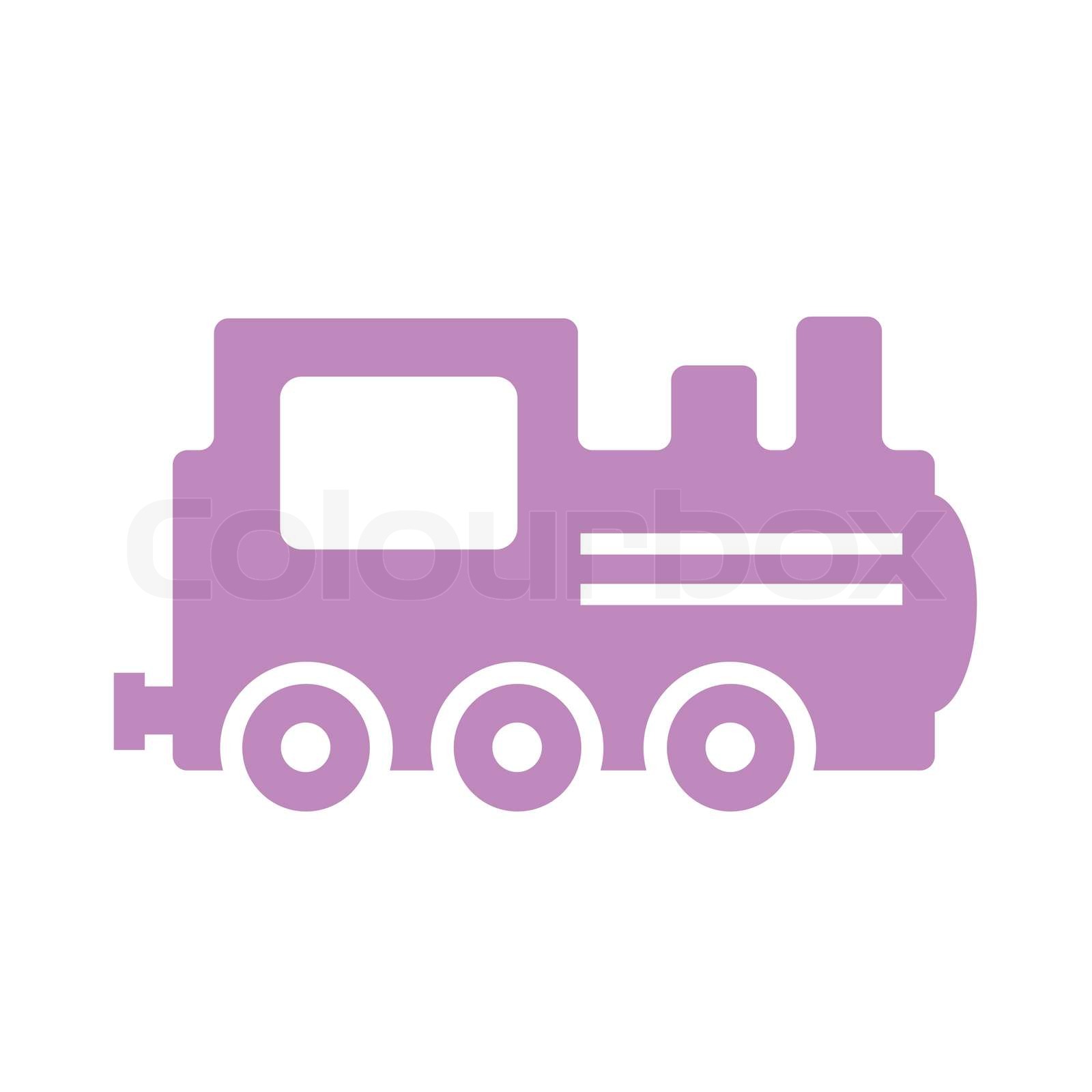 Train icon in purple | Stock vector | Colourbox