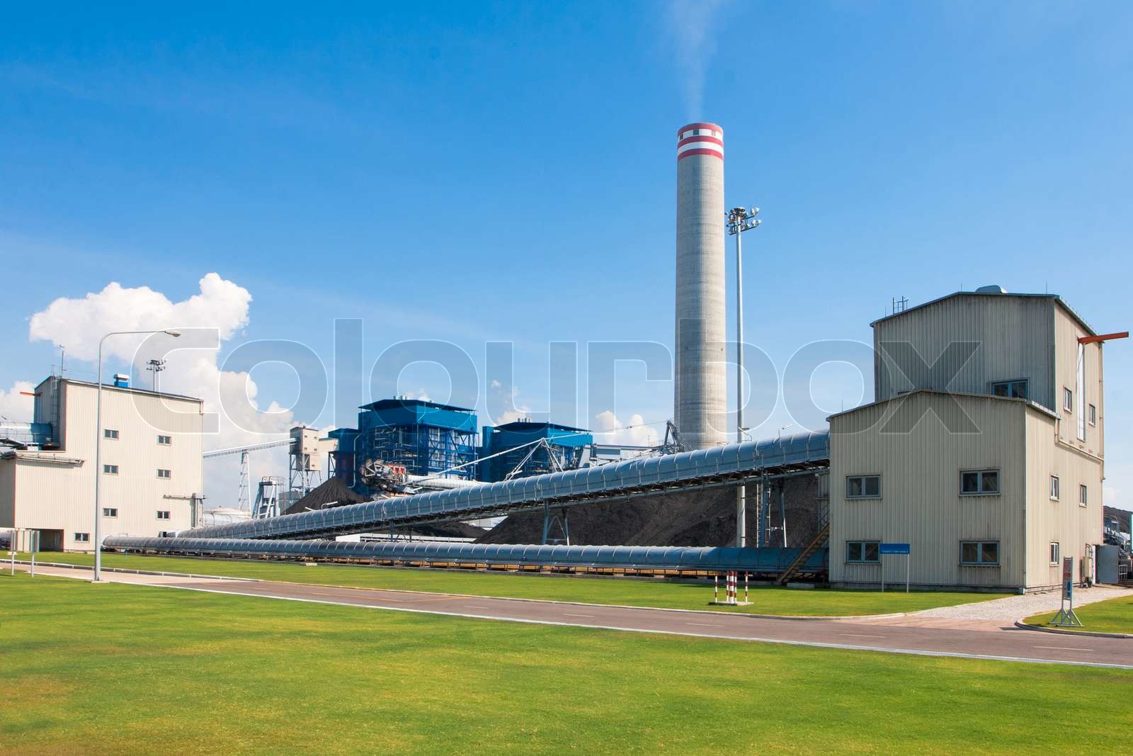 clean green and safety electricity generation power plant | Stock image ...