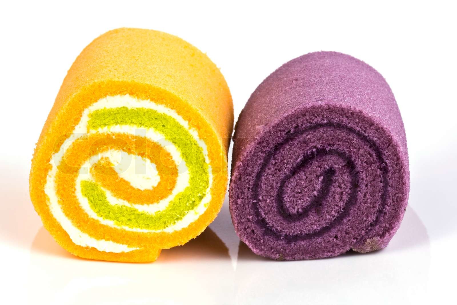 Jam roll on white | Stock image | Colourbox