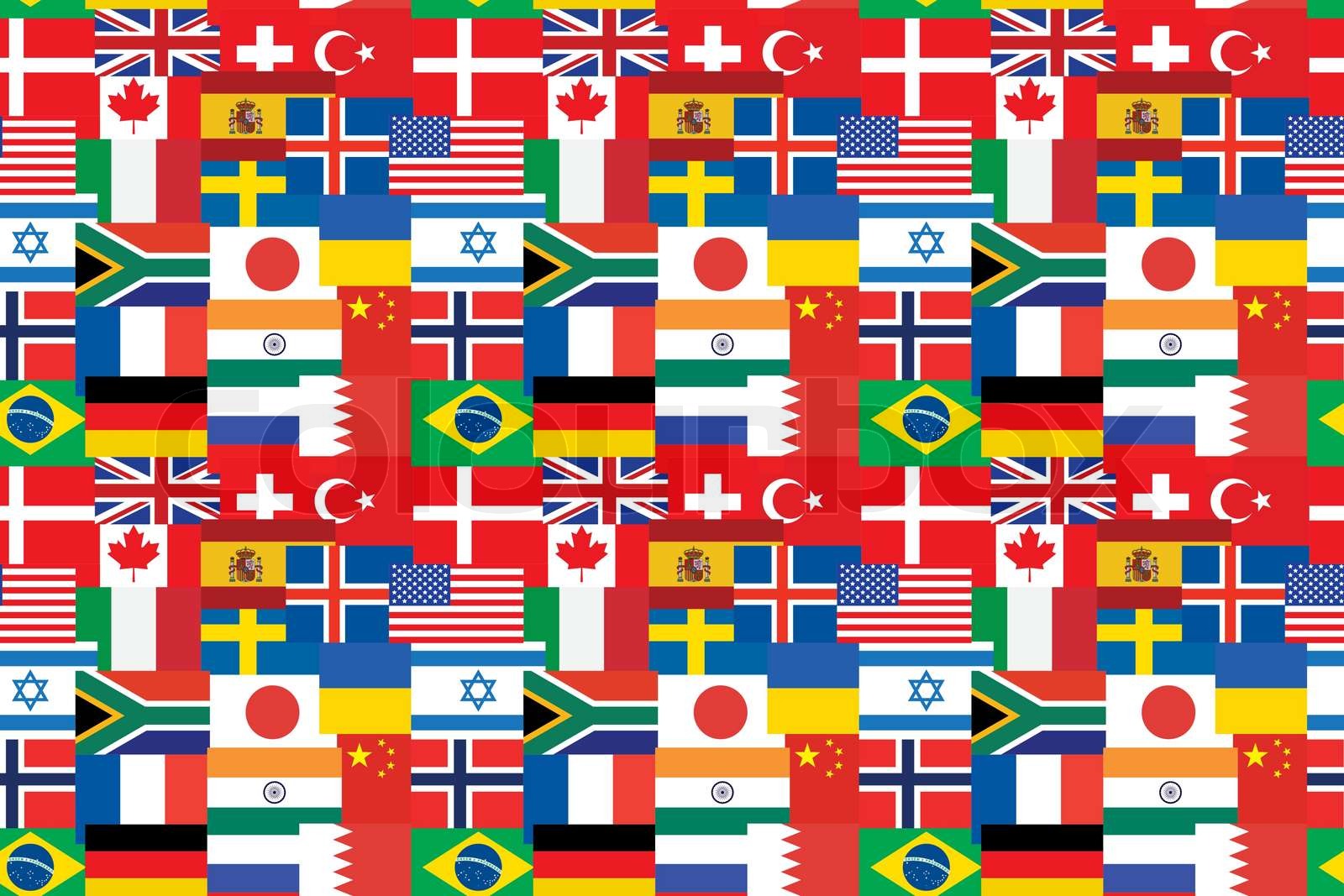seamless pattern made of flags | Stock vector | Colourbox