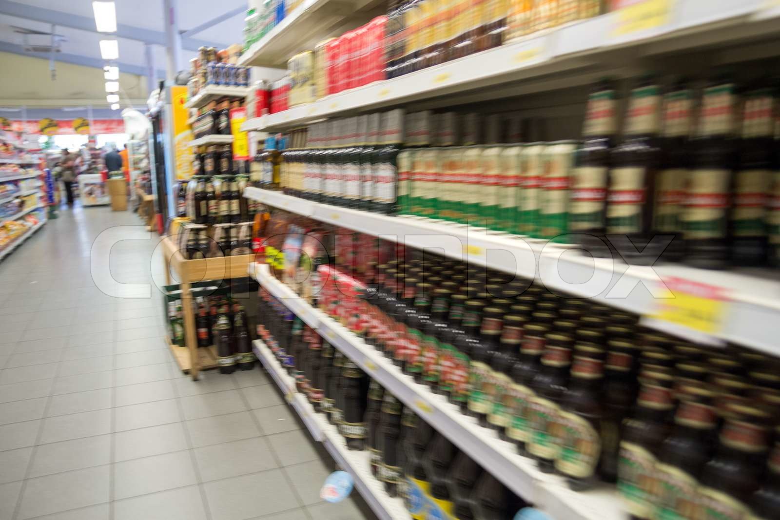 supermarket shelves | Stock image | Colourbox