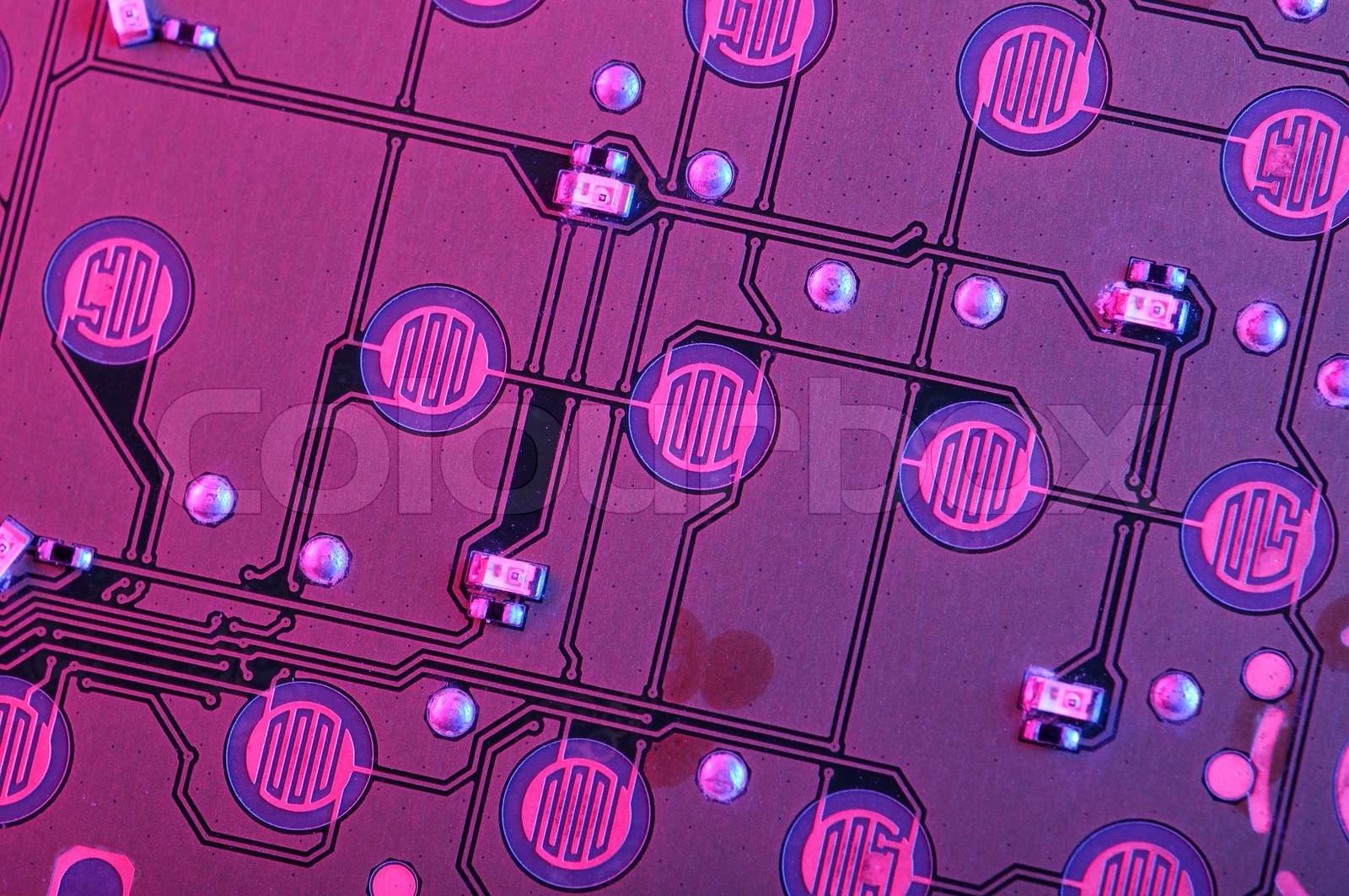 Purple Circuit Board | Stock image | Colourbox