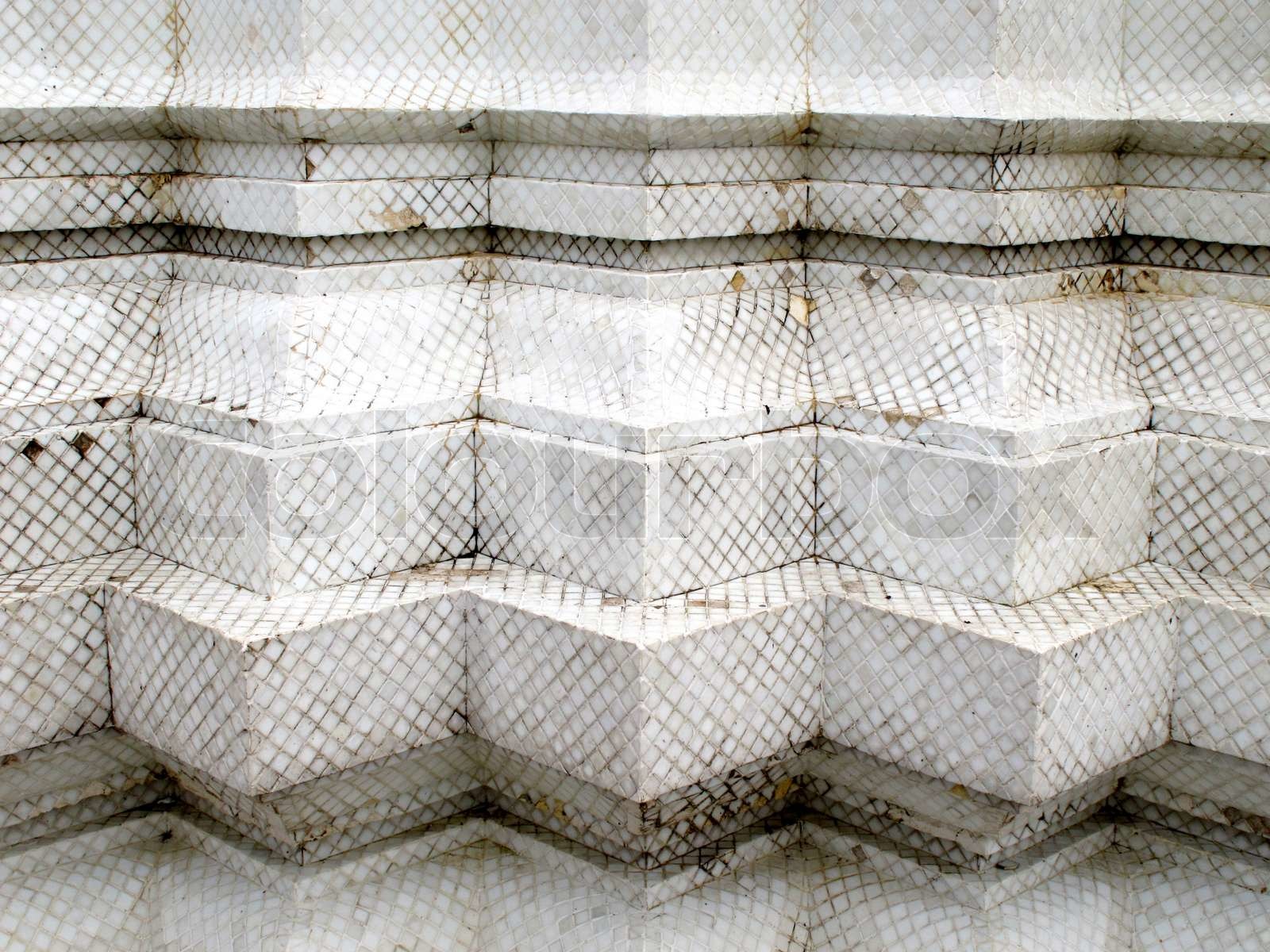 Old white tile wall | Stock image | Colourbox