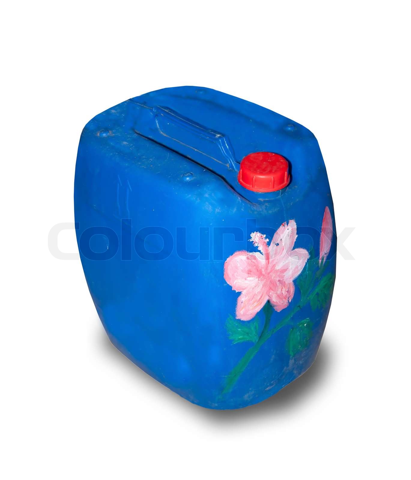 The Blue gallon isoleret på hvid baggrund | Stock foto | Colourbox