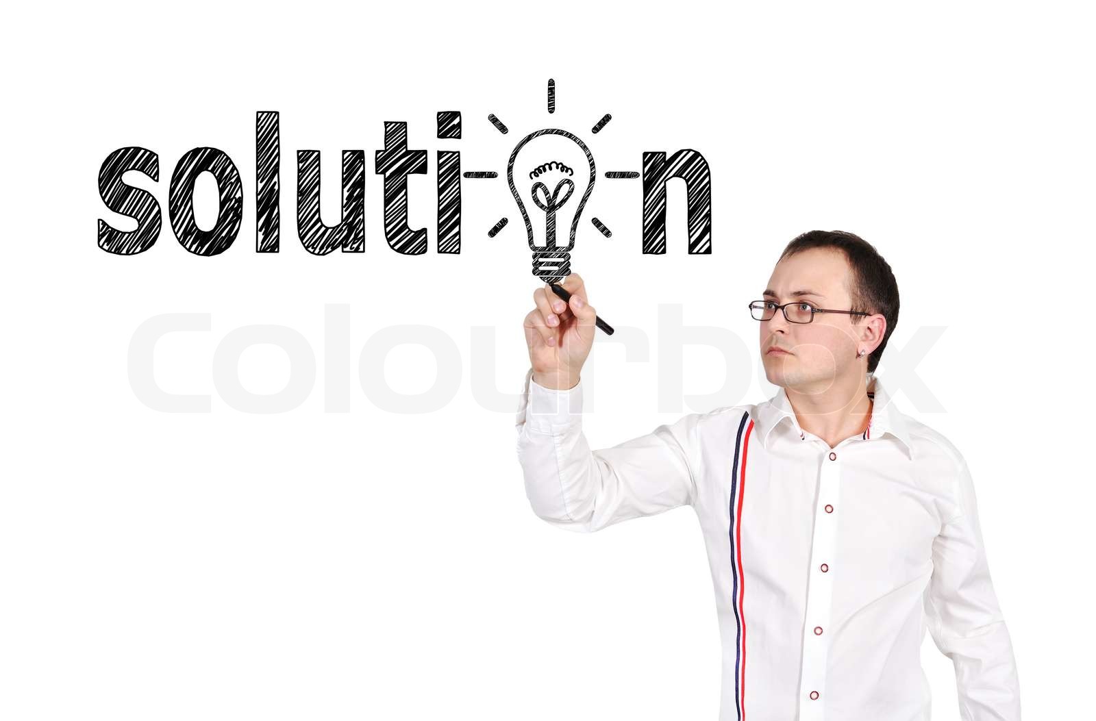 drawing solution symbol | Stock image | Colourbox