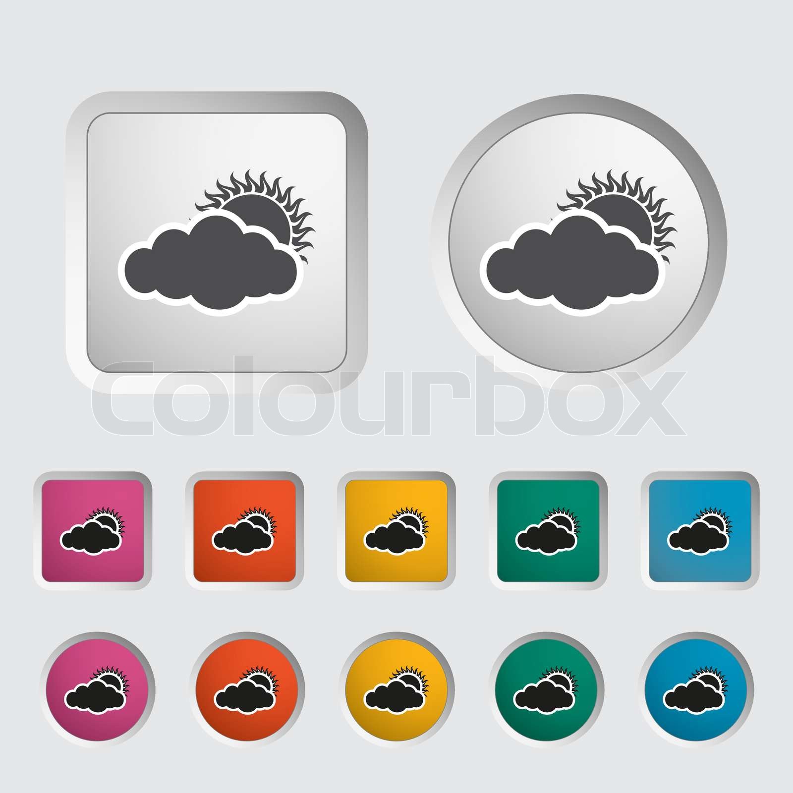 Bewölkung einzelnes Symbol | Stock-Vektor | Colourbox