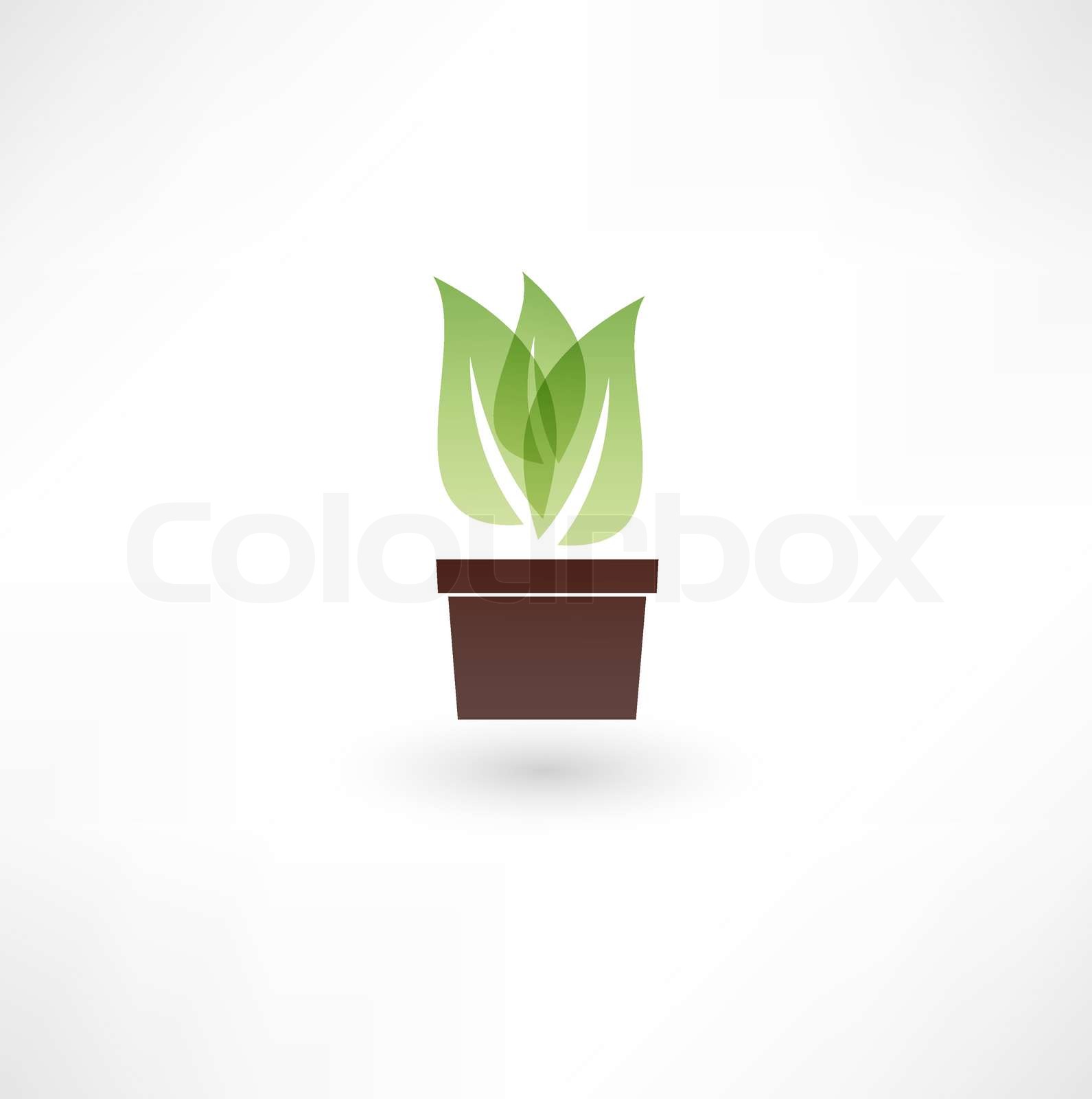 Blume in einem Topf icon | Stock-Vektor | Colourbox