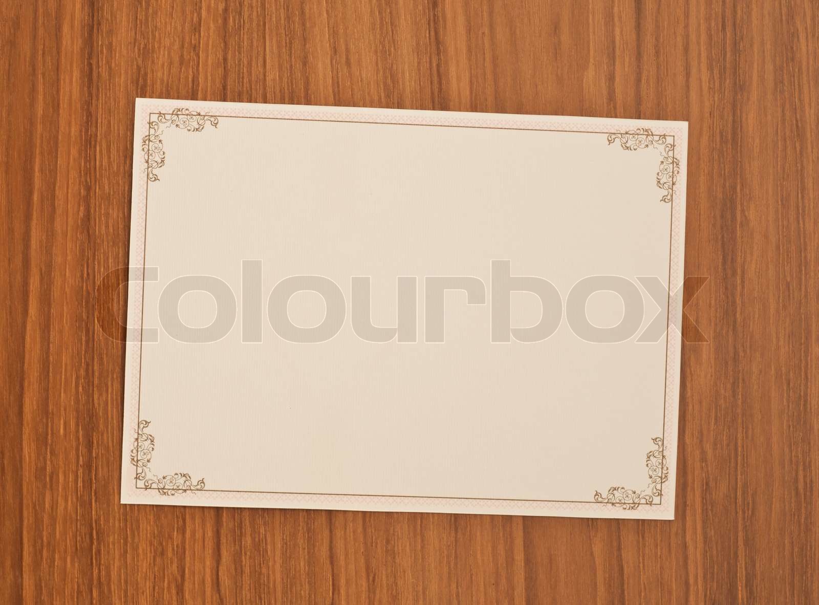 blank invitation card | Stock image | Colourbox