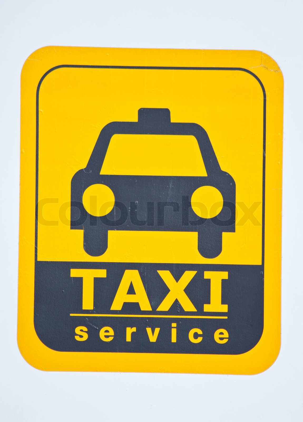 Taxi sign | Stock image | Colourbox